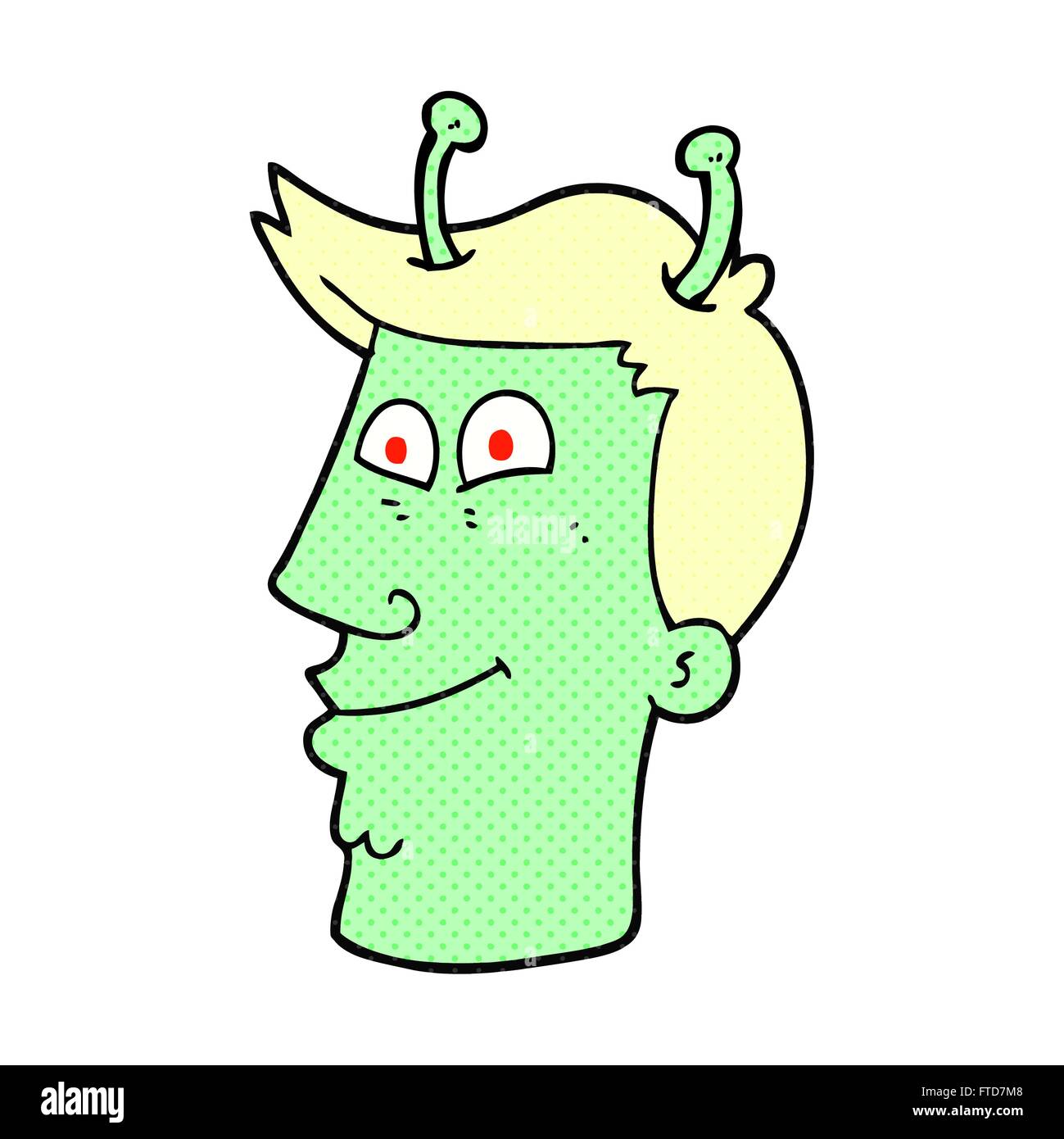 freehand drawn cartoon alien man Stock Vector Image & Art - Alamy