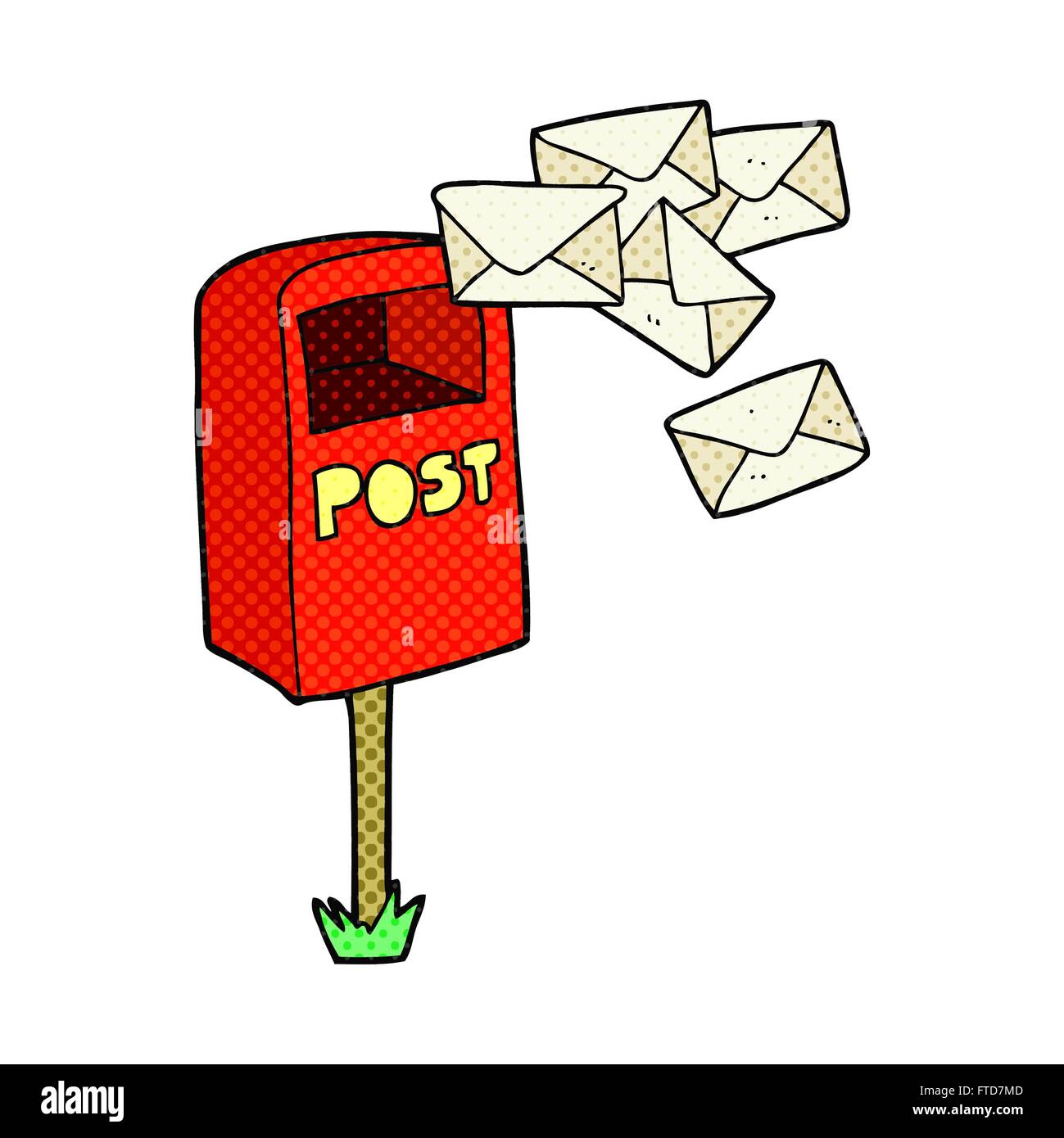 Freehand drawn cartoon post box hi-res stock photography and images - Alamy