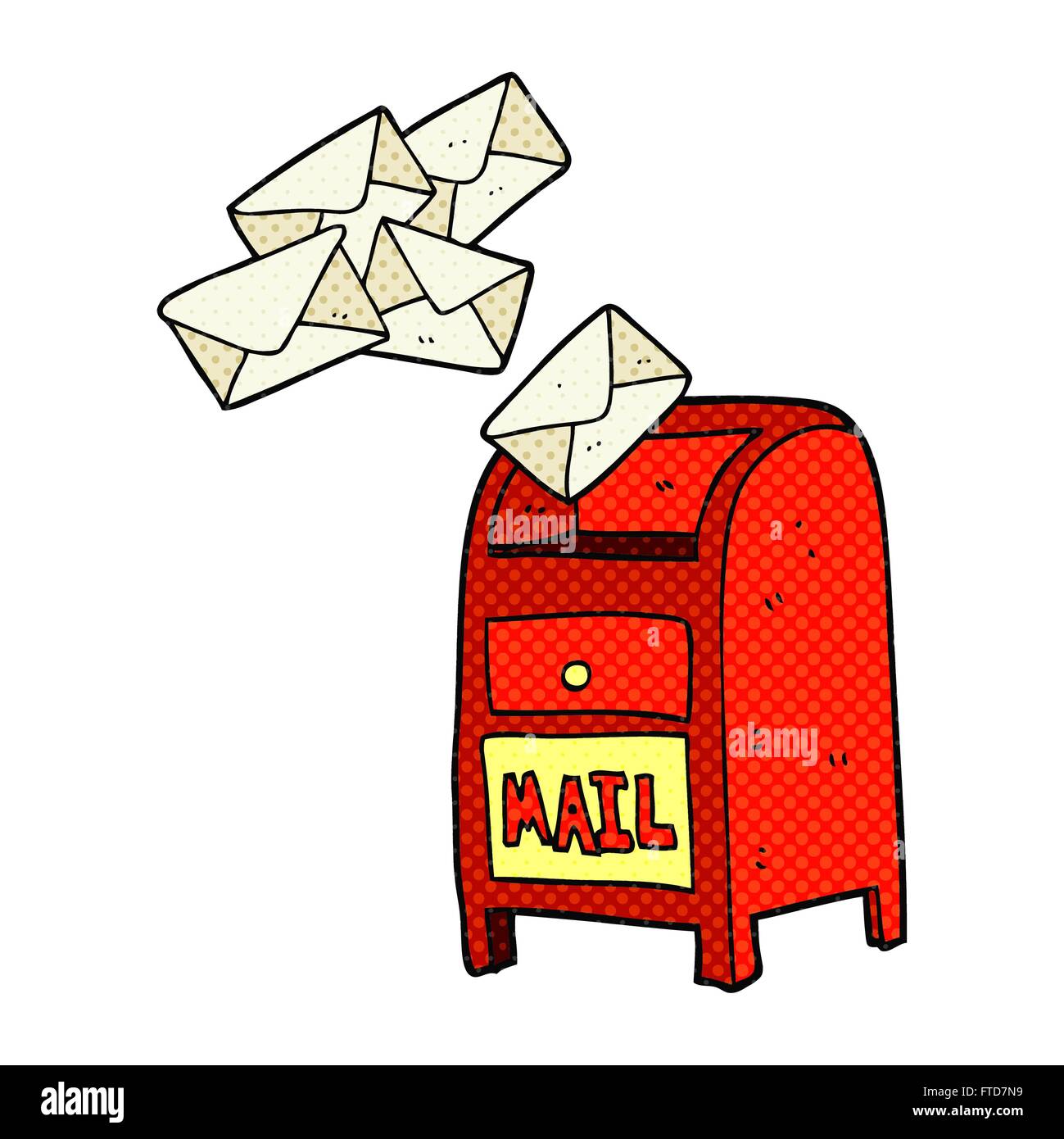 freehand drawn cartoon mail box Stock Vector Image & Art - Alamy