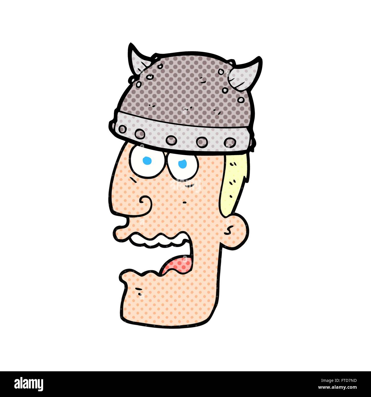 freehand drawn cartoon screaming warrior man Stock Vector Image & Art ...