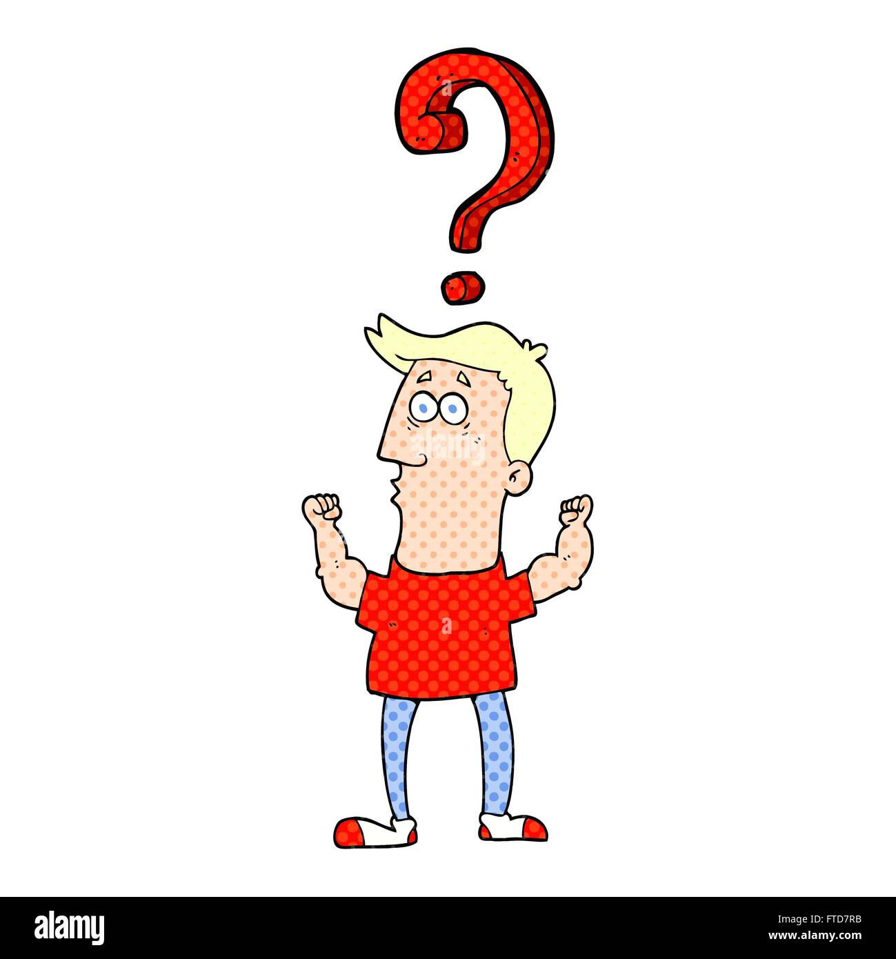 freehand drawn cartoon man with question Stock Vector Image & Art - Alamy
