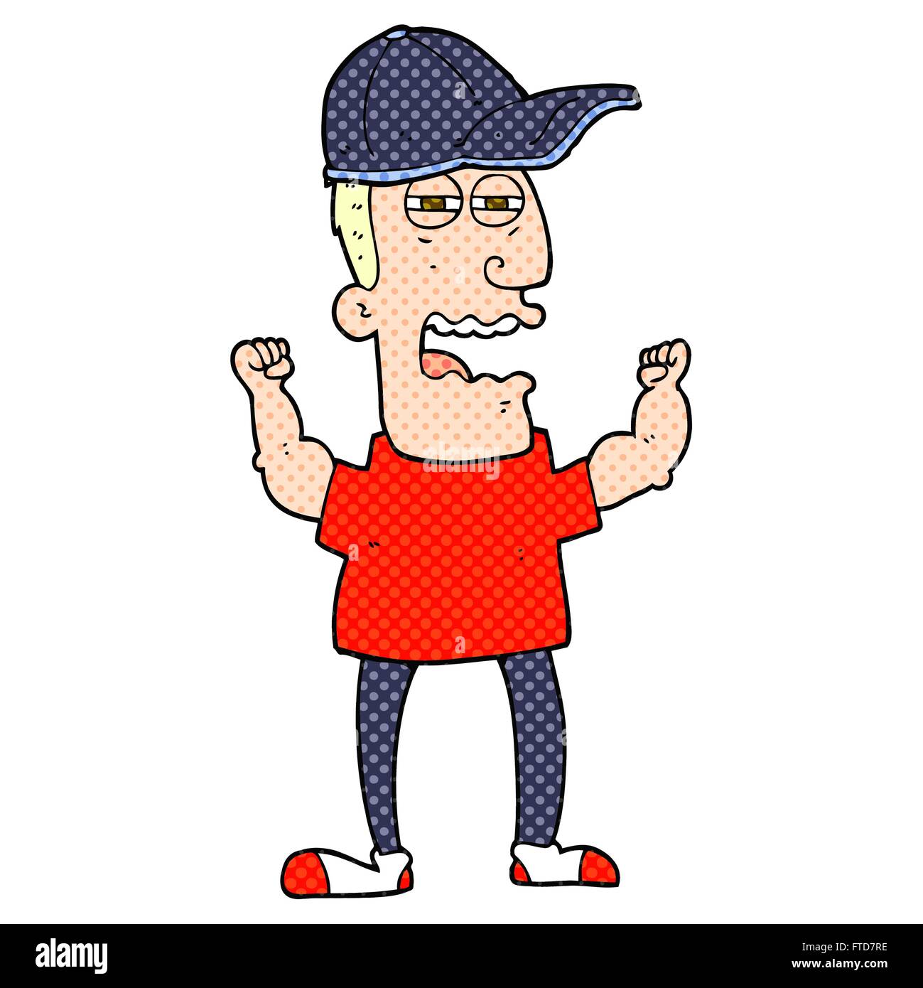 freehand drawn cartoon stressed man Stock Vector Image & Art - Alamy