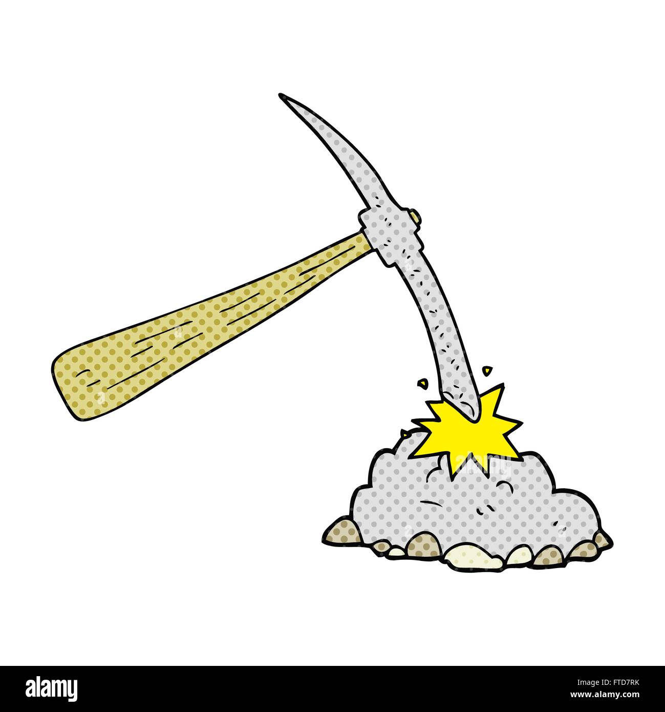 freehand drawn cartoon pick axe Stock Vector Image & Art - Alamy