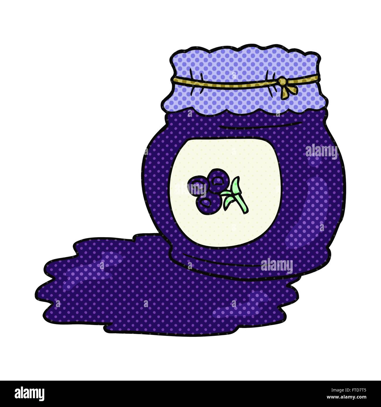 freehand drawn cartoon blueberry jam Stock Vector Image & Art - Alamy