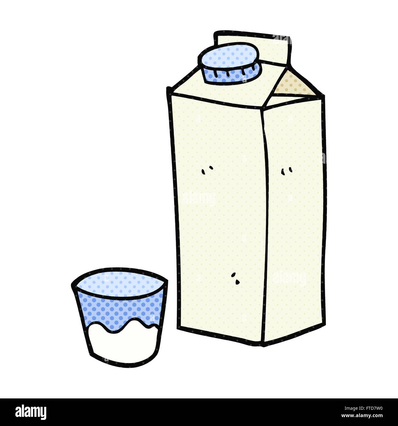 freehand drawn cartoon milk carton Stock Vector Image & Art - Alamy