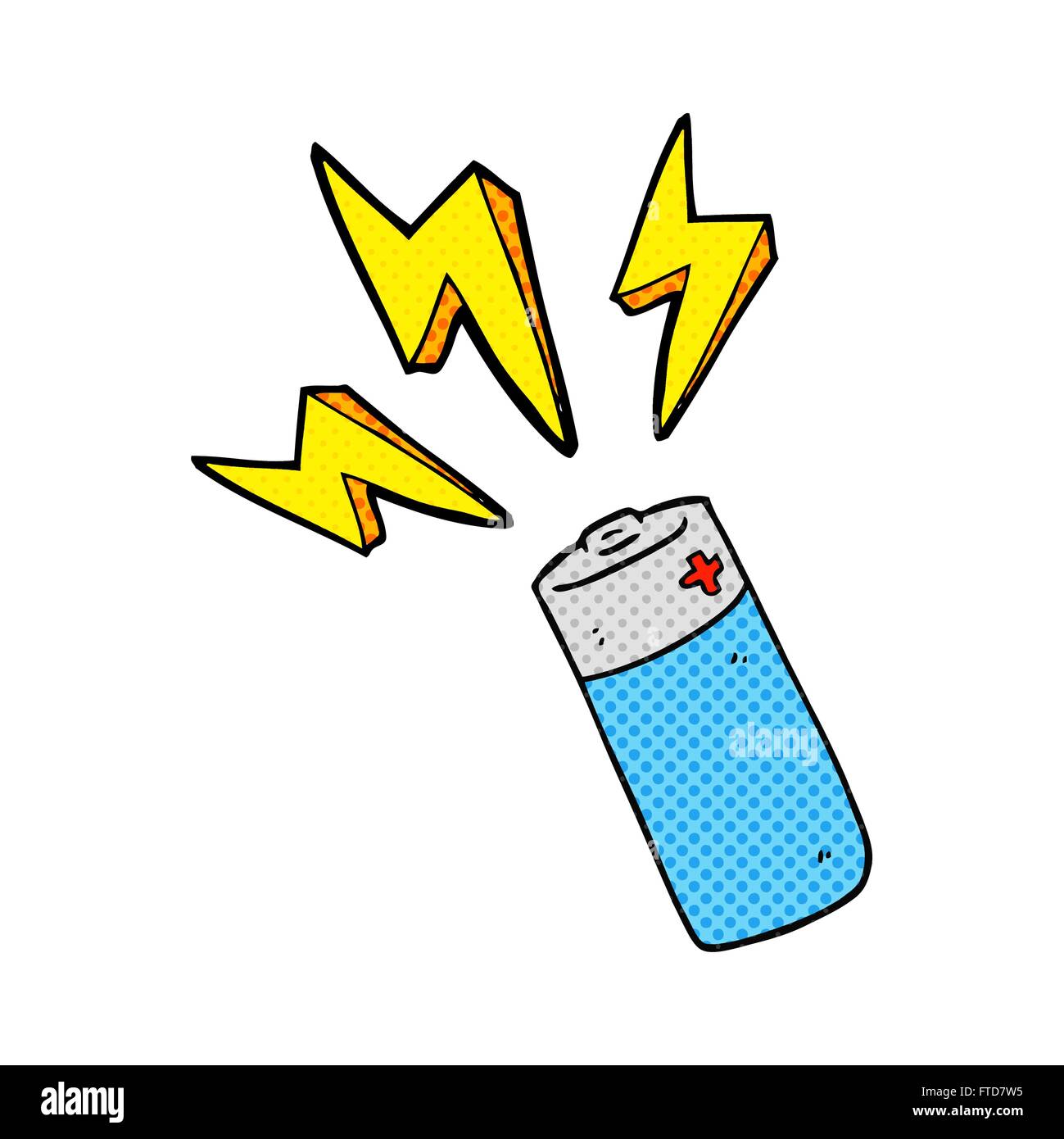 freehand drawn cartoon battery Stock Vector Image & Art - Alamy