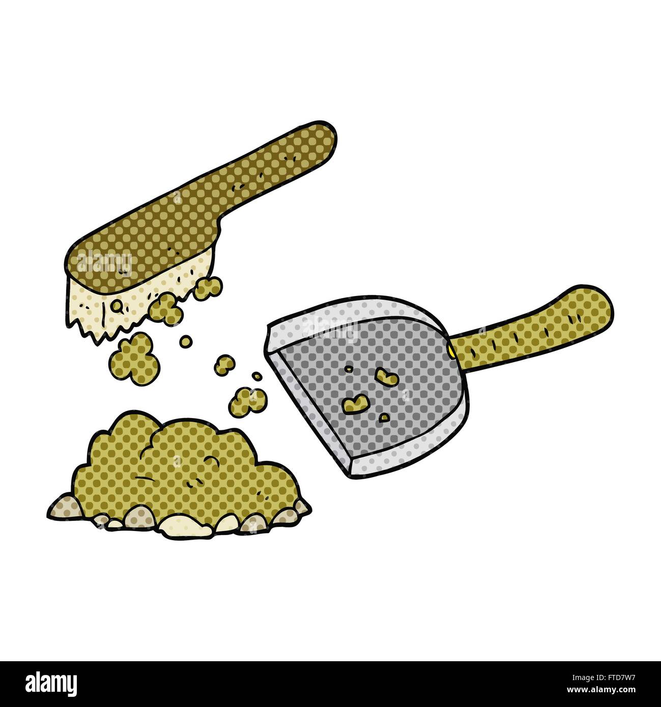 freehand drawn cartoon dust pan and brush Stock Vector Image & Art - Alamy