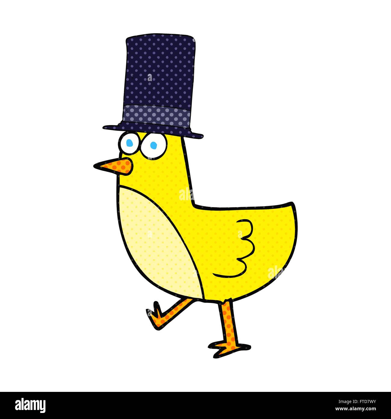 freehand drawn cartoon bird wearing hat Stock Vector Image & Art - Alamy
