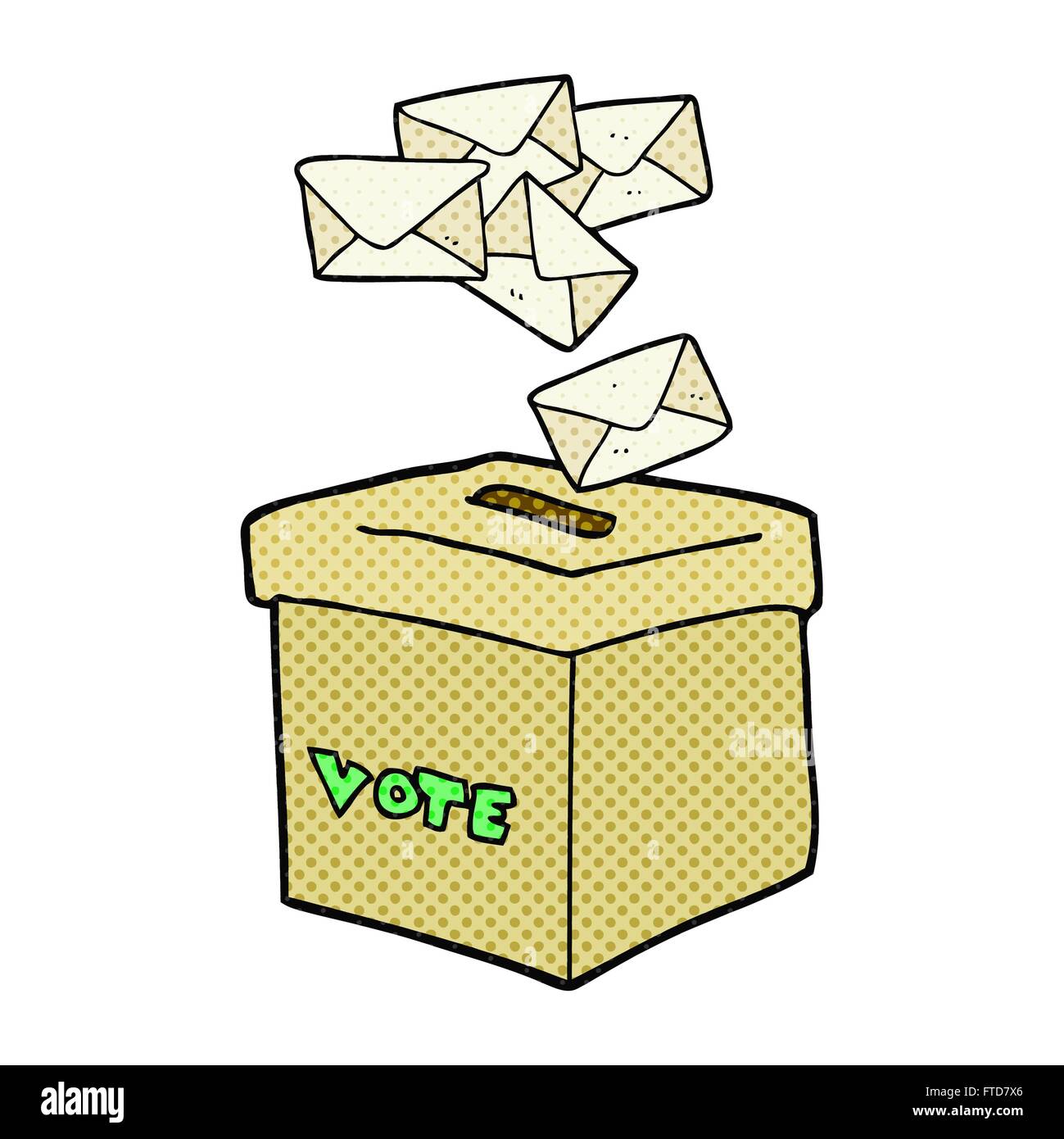 freehand drawn cartoon ballot box Stock Vector Image & Art - Alamy