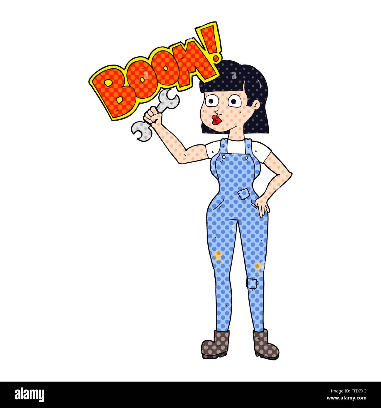 Woman mechanic retro Stock Vector Images - Alamy