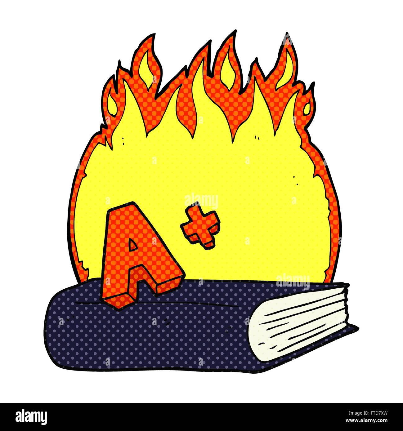 freehand drawn cartoon A grade symbol and book Stock Vector Image & Art ...