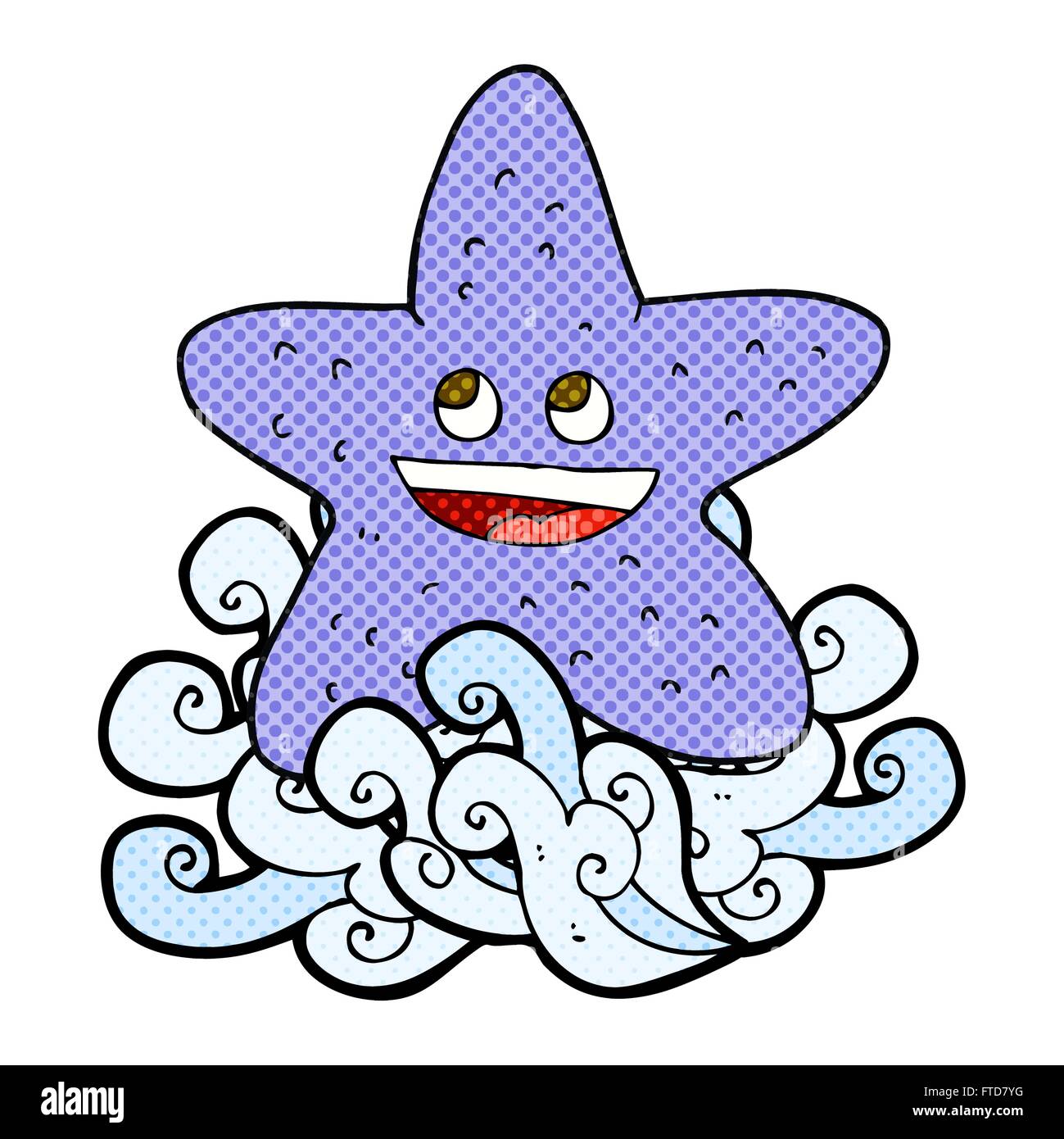 freehand drawn cartoon starfish Stock Vector Image & Art - Alamy