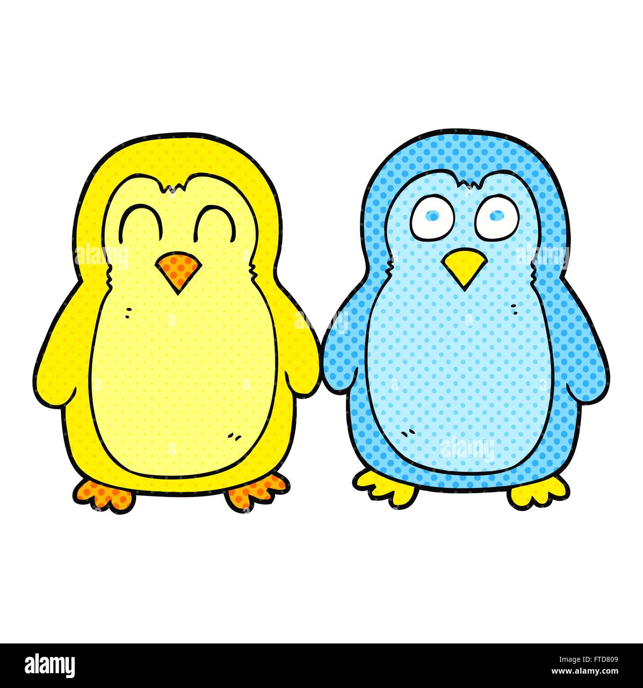 freehand drawn cartoon birds holding hands Stock Vector Image & Art - Alamy