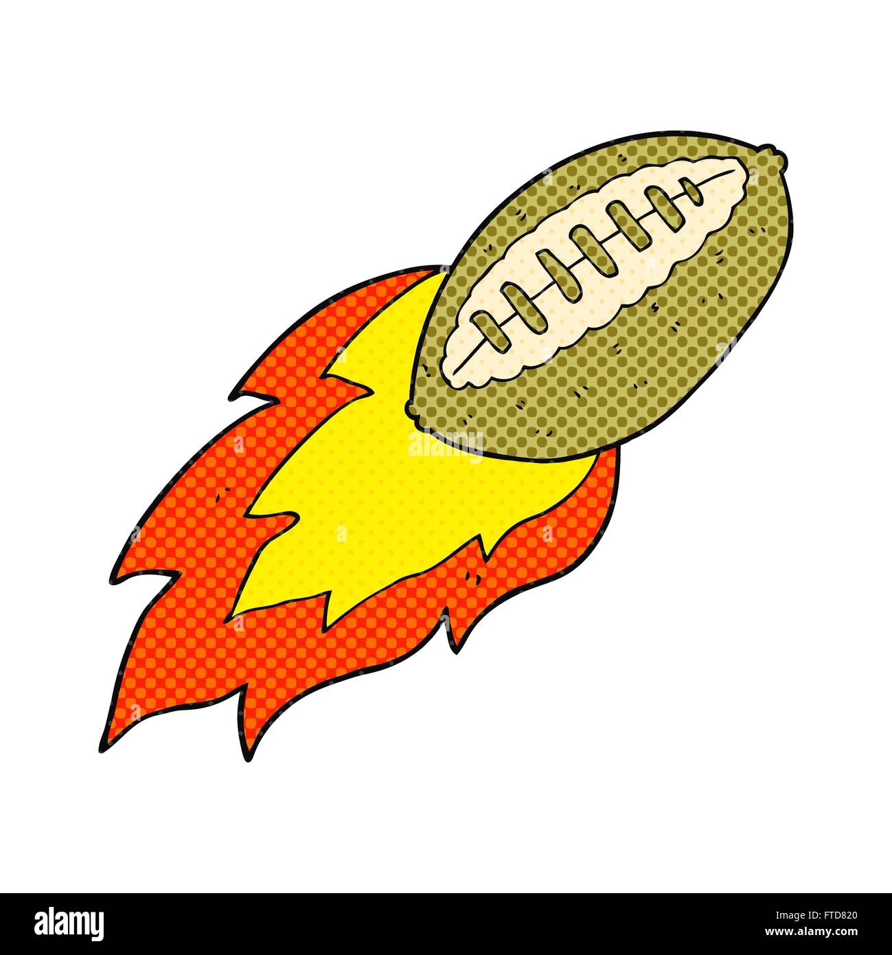 freehand drawn cartoon flying football Stock Vector Image & Art - Alamy