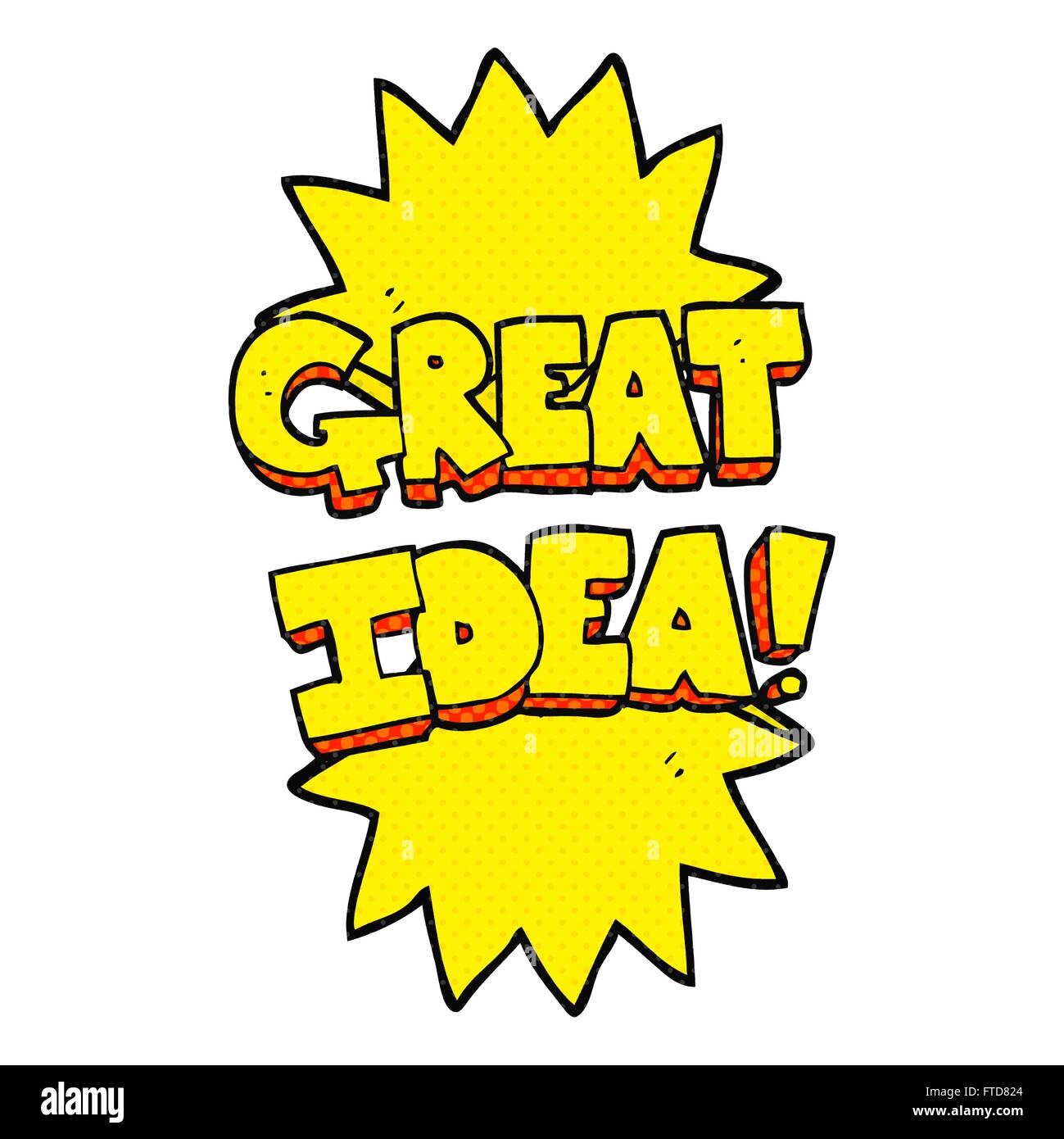 freehand drawn cartoon great idea symbol Stock Vector Image & Art - Alamy