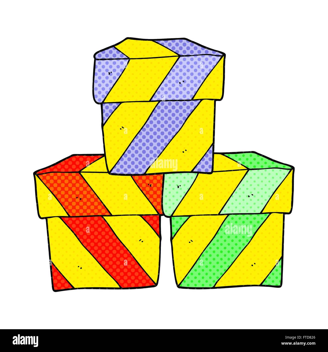 freehand drawn cartoon gift boxes Stock Vector Image & Art - Alamy