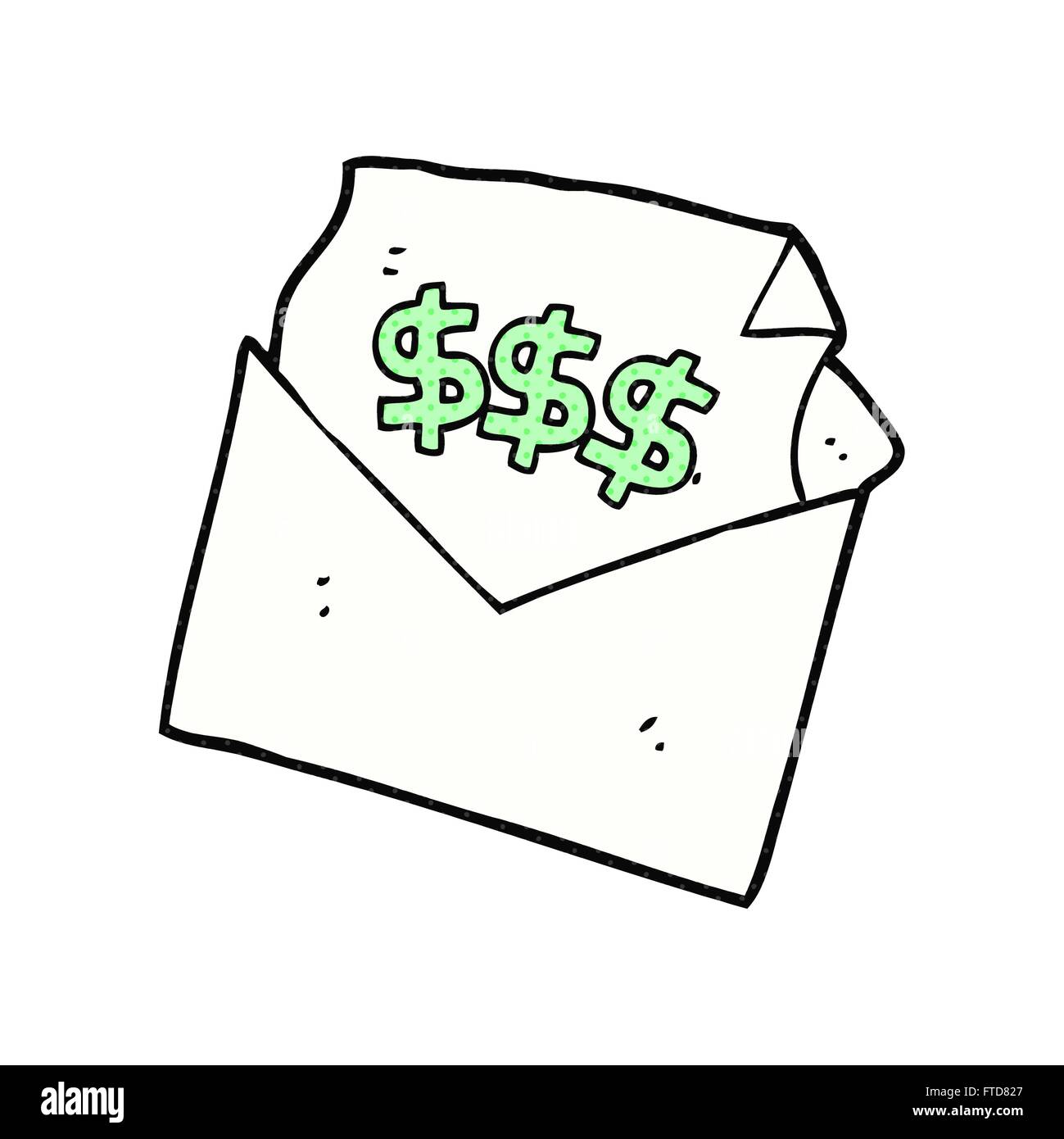 freehand drawn cartoon bill letter Stock Vector Image & Art - Alamy