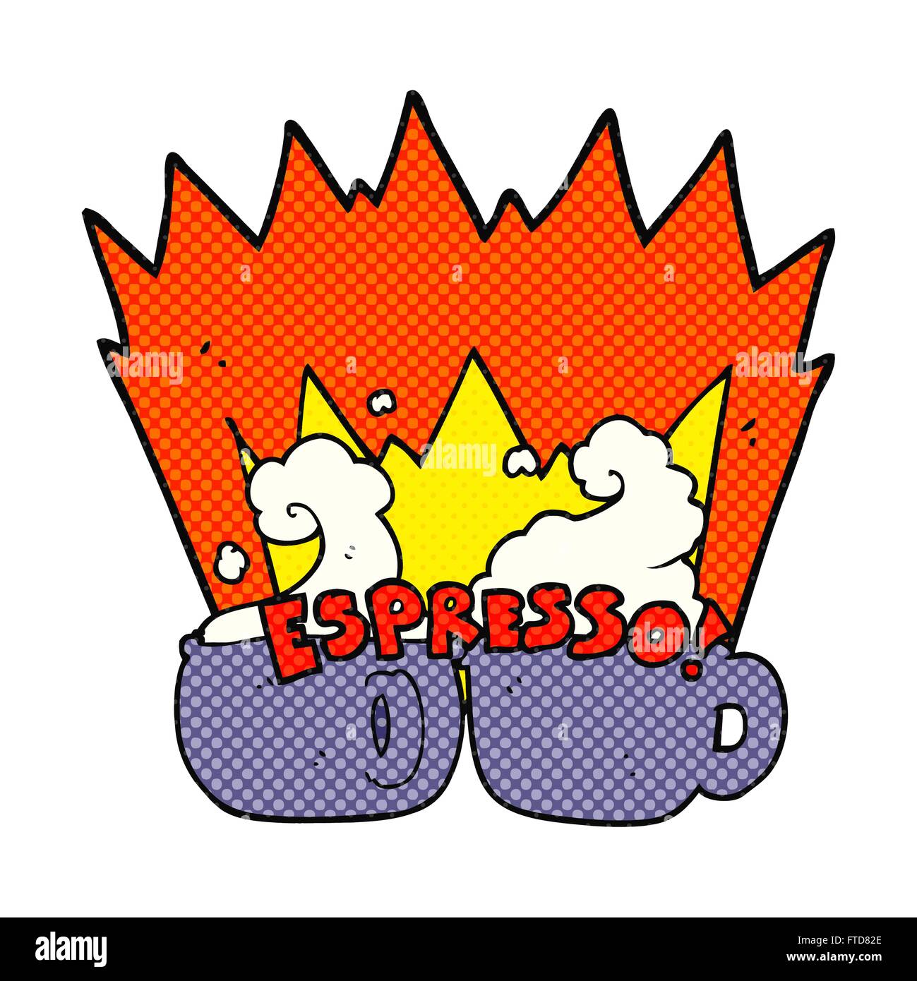 freehand drawn cartoon espresso Stock Vector Image & Art - Alamy