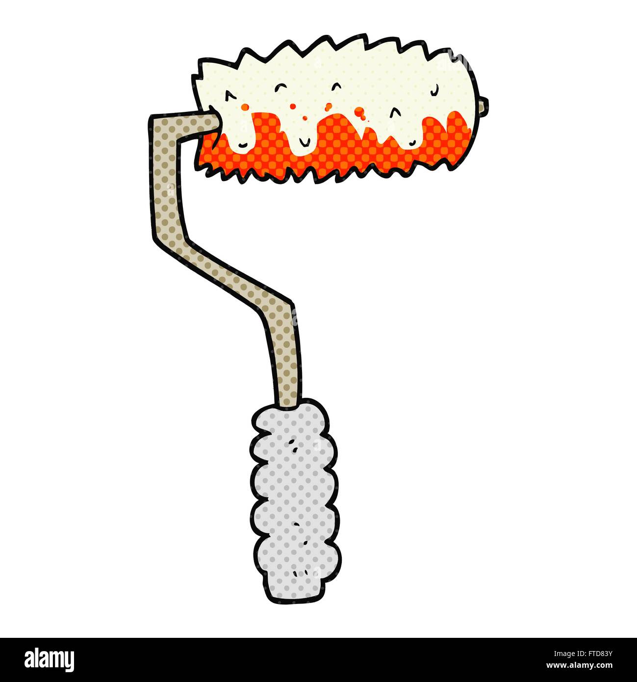 freehand drawn cartoon paint roller Stock Vector Image & Art - Alamy