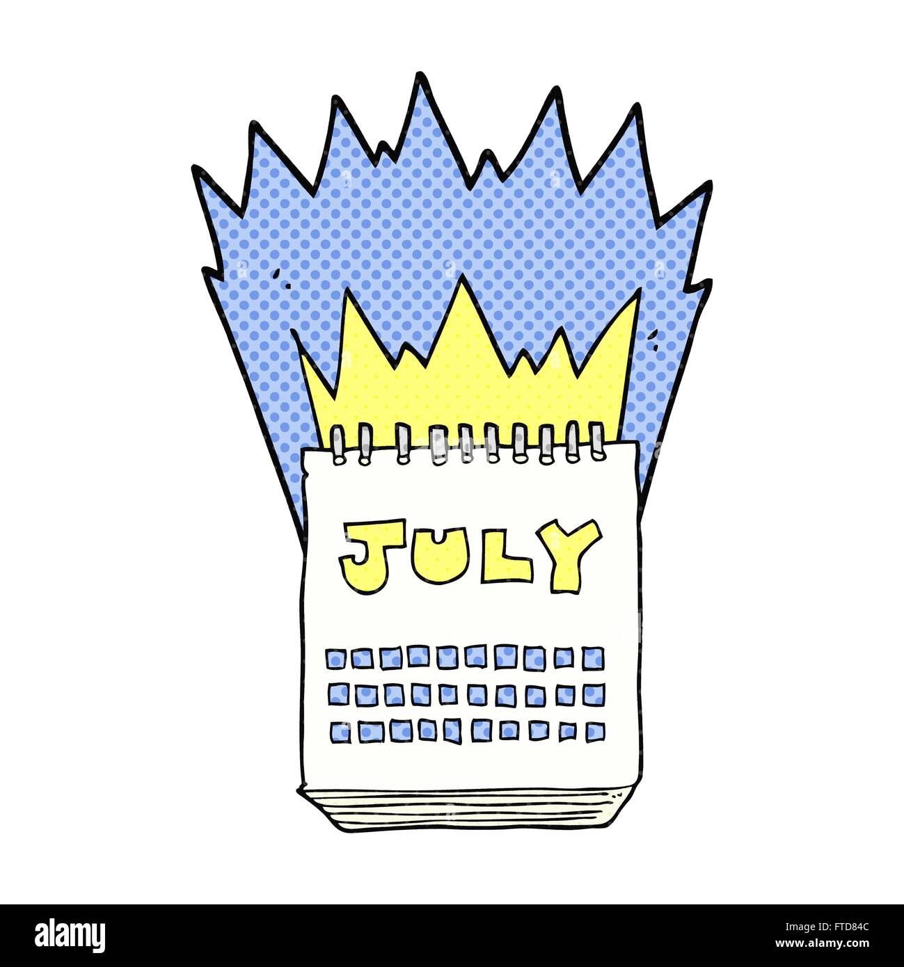 Freehand drawn cartoon calendar showing hi-res stock photography and ...