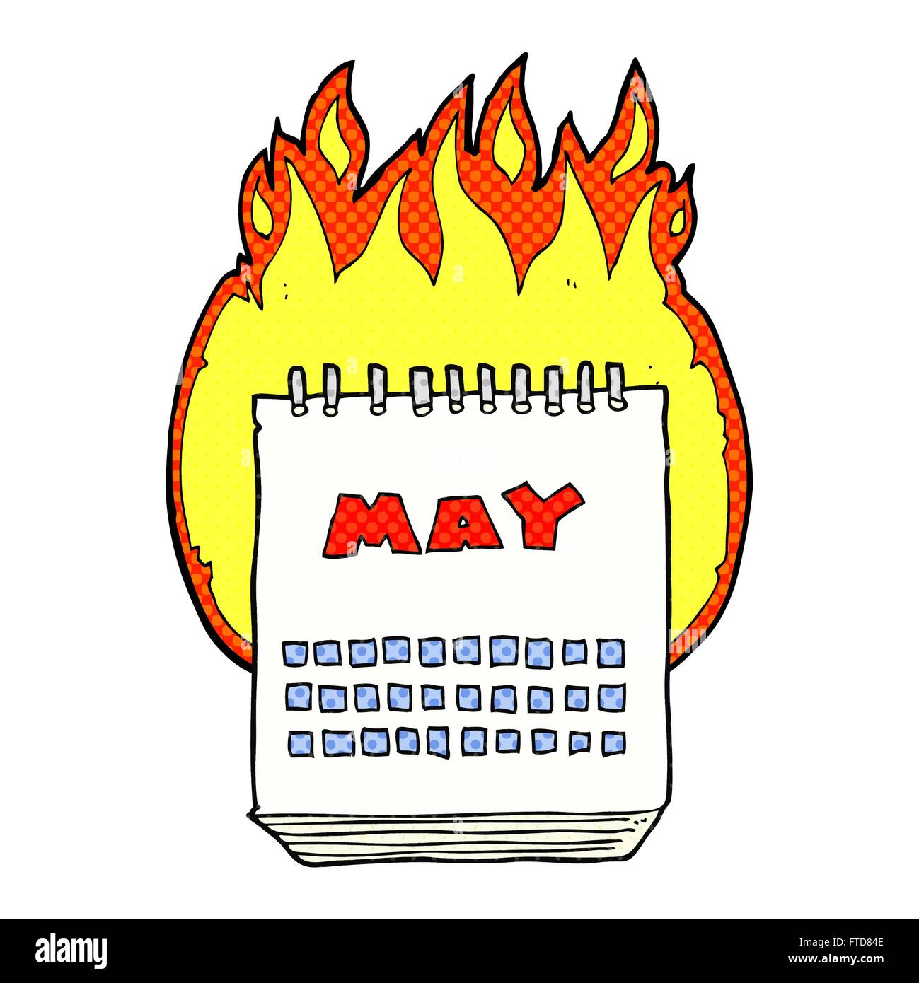 Freehand drawn cartoon calendar showing hi-res stock photography and ...