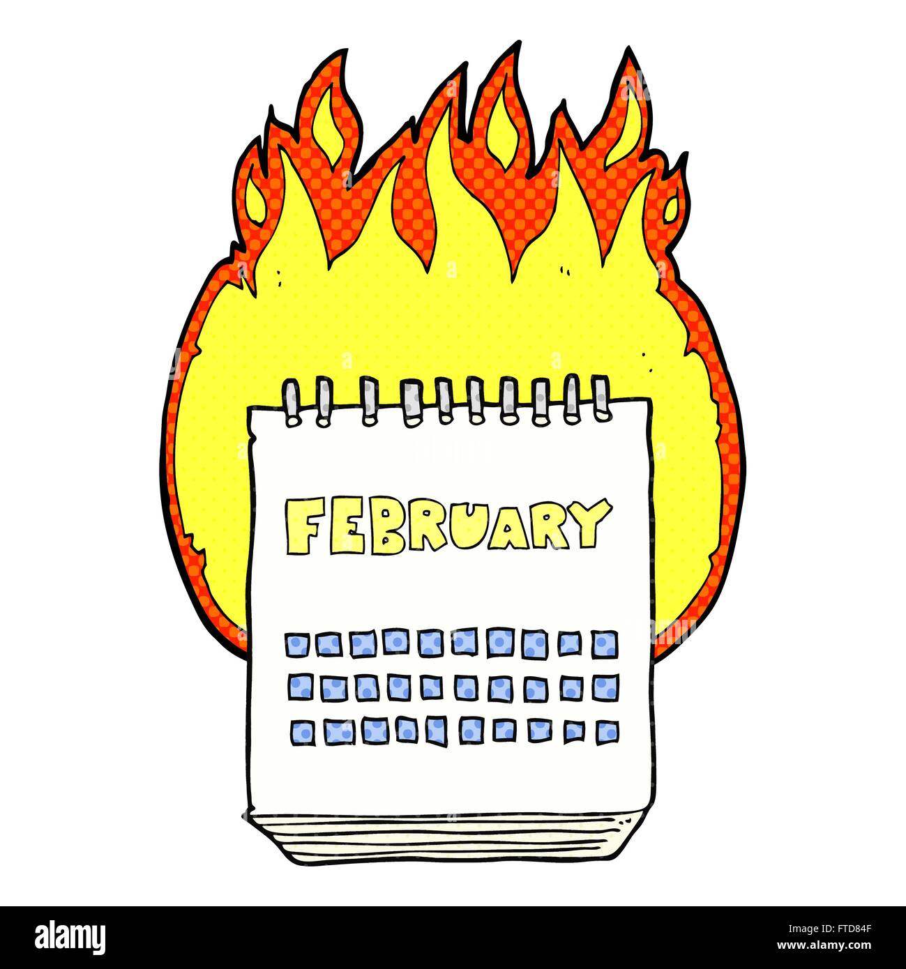 Freehand drawn cartoon calendar showing hi-res stock photography and ...