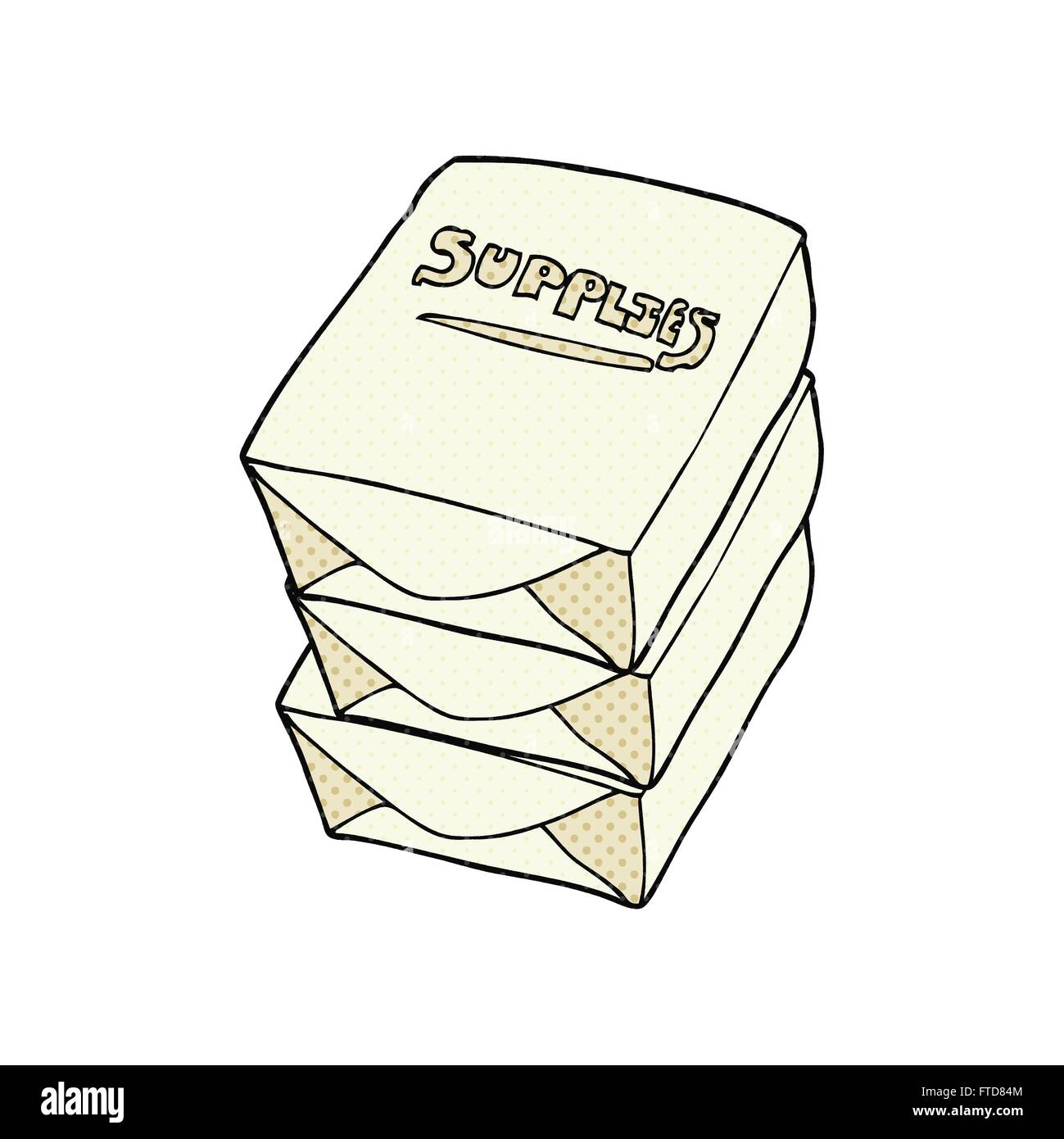 freehand drawn cartoon stack of office paper Stock Vector Image & Art ...