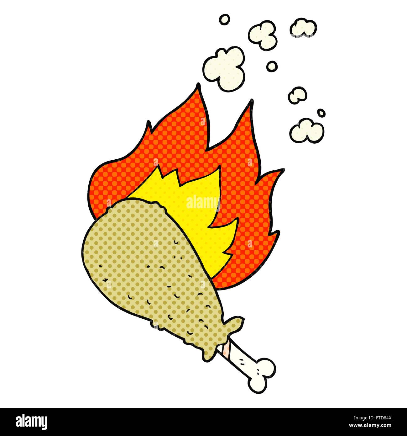 freehand drawn cartoon cooked chicken leg Stock Vector Image & Art - Alamy