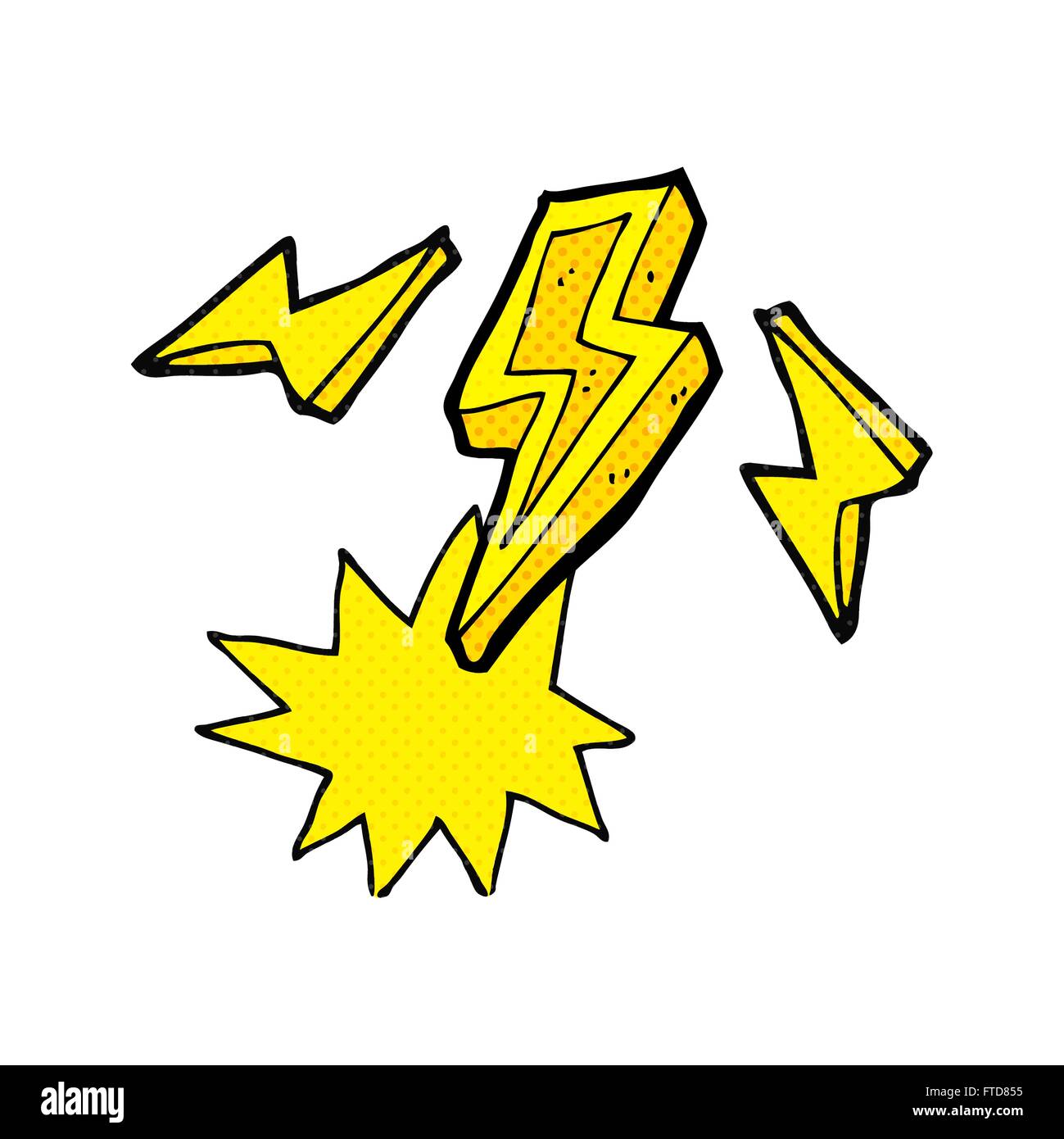 freehand drawn cartoon lightning bolt doodle Stock Vector Image & Art ...