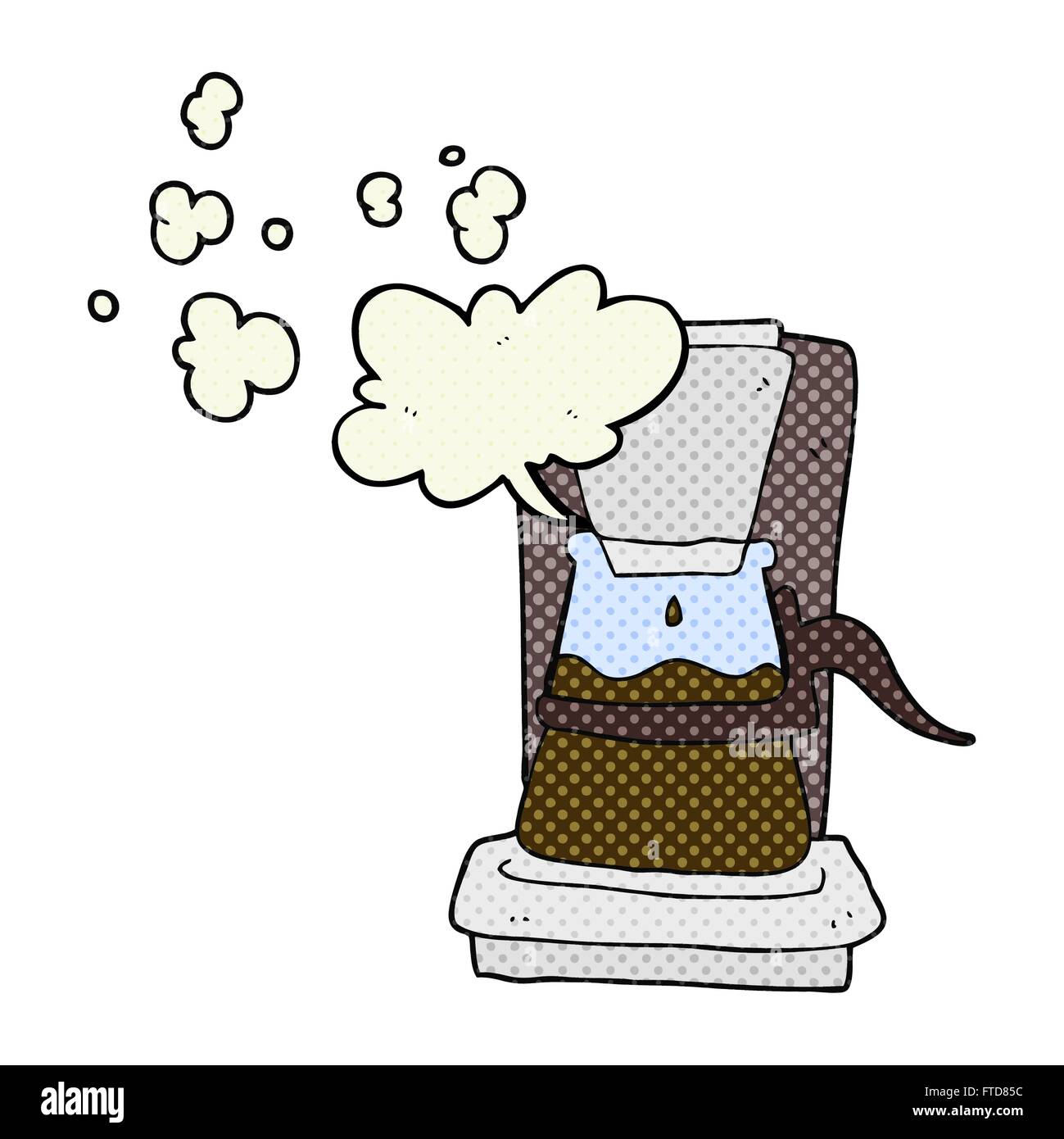 freehand drawn cartoon drip filter coffee maker Stock Vector Image ...