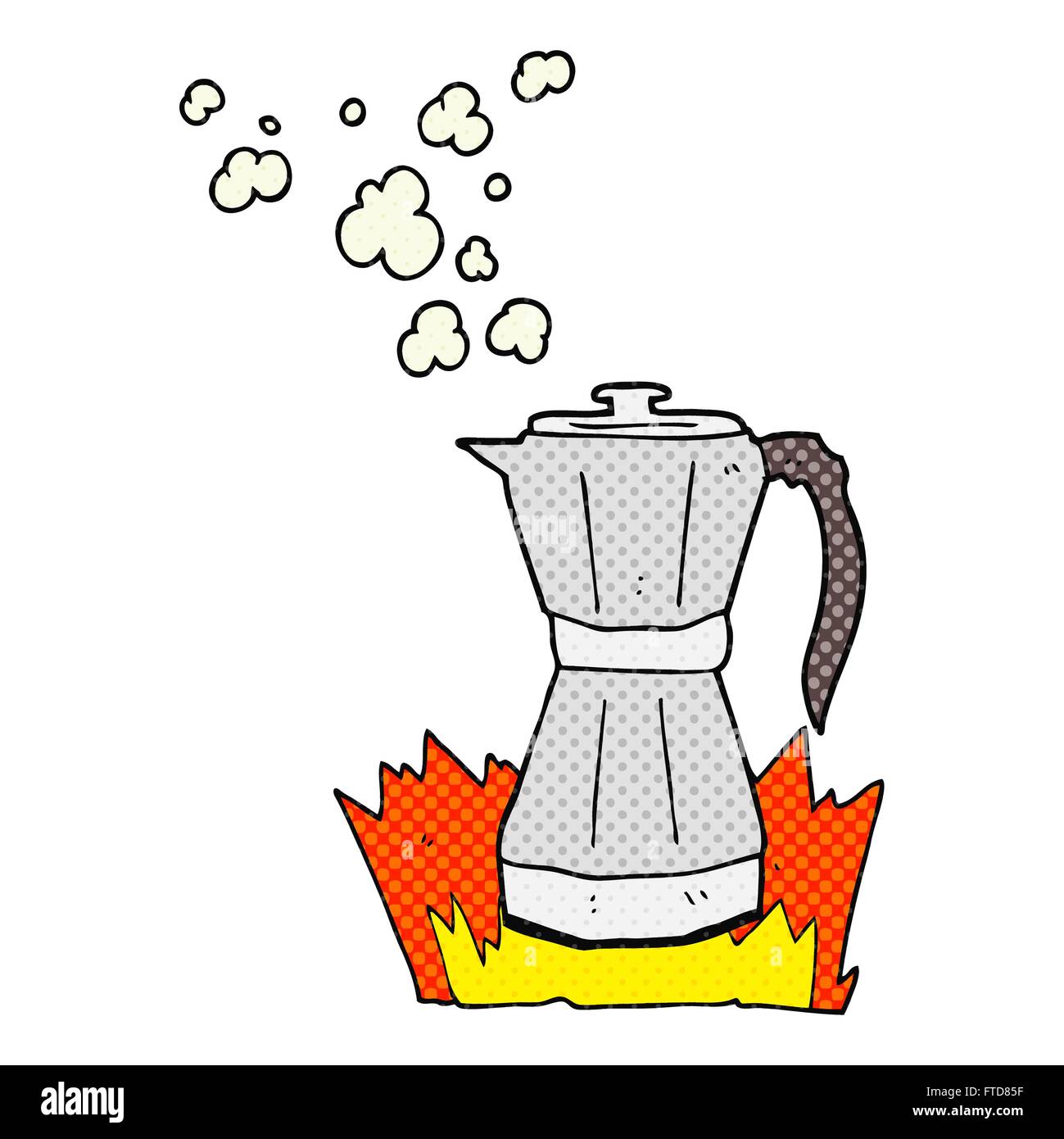 freehand drawn cartoon stovetop espresso maker Stock Vector Image & Art ...