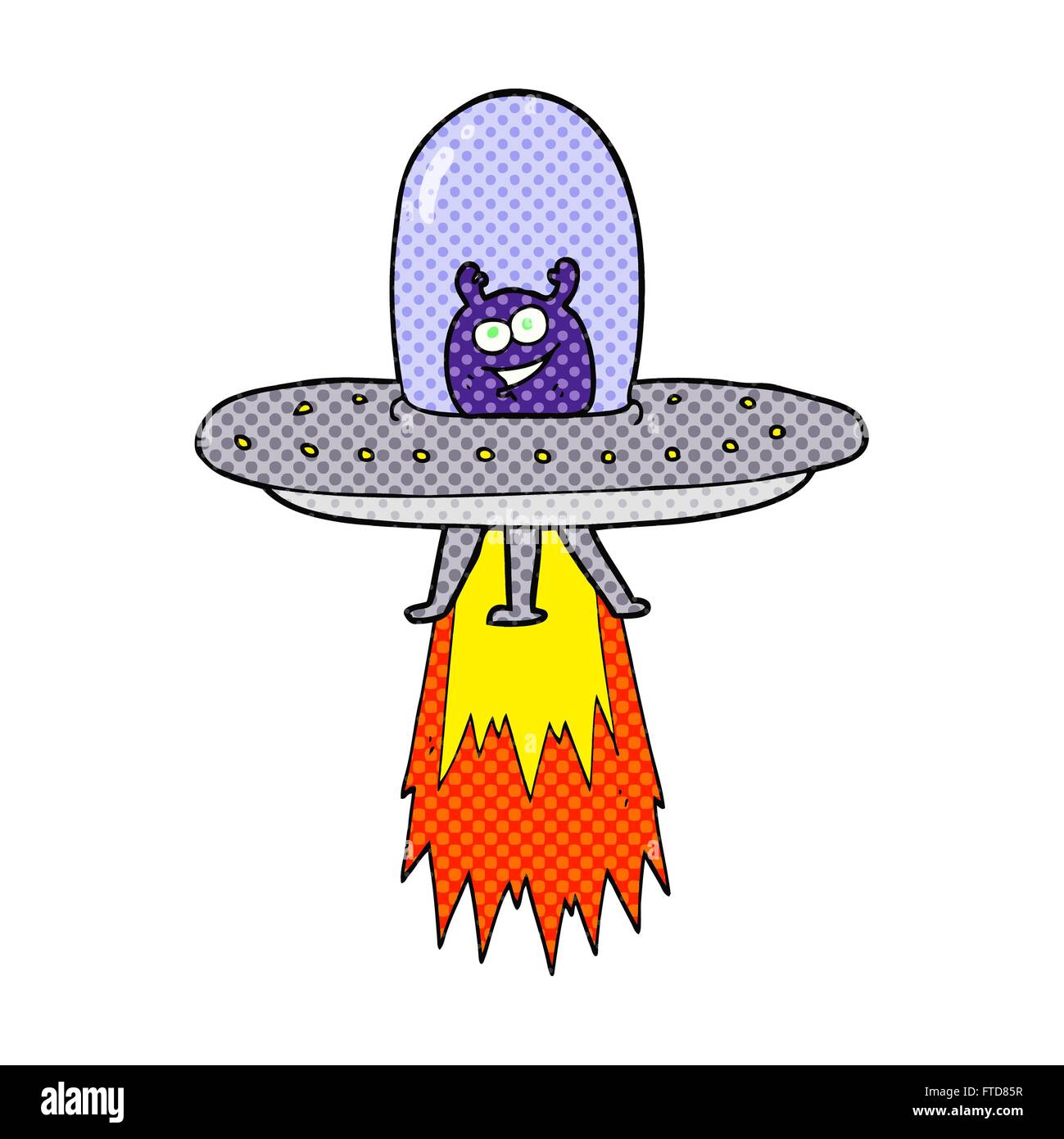 freehand drawn cartoon space alien Stock Vector Image & Art - Alamy
