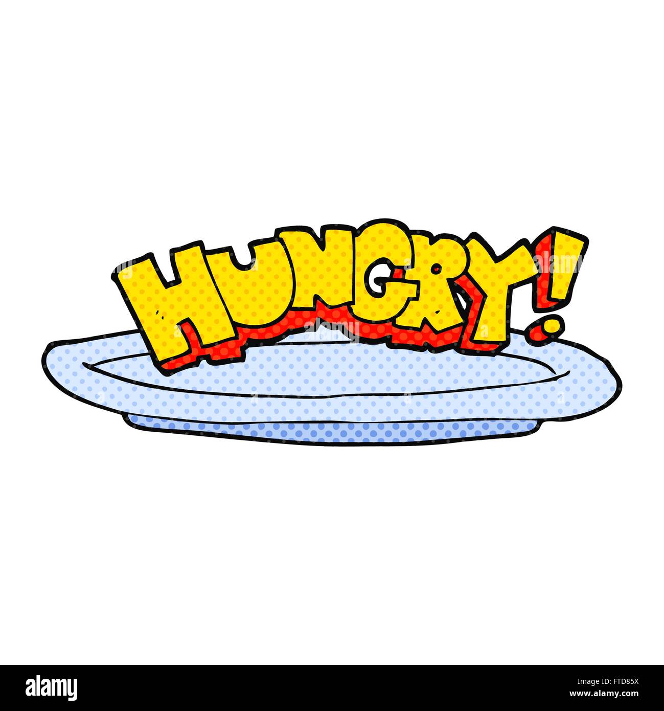 Freehand drawn cartoon empty plate hi-res stock photography and images ...