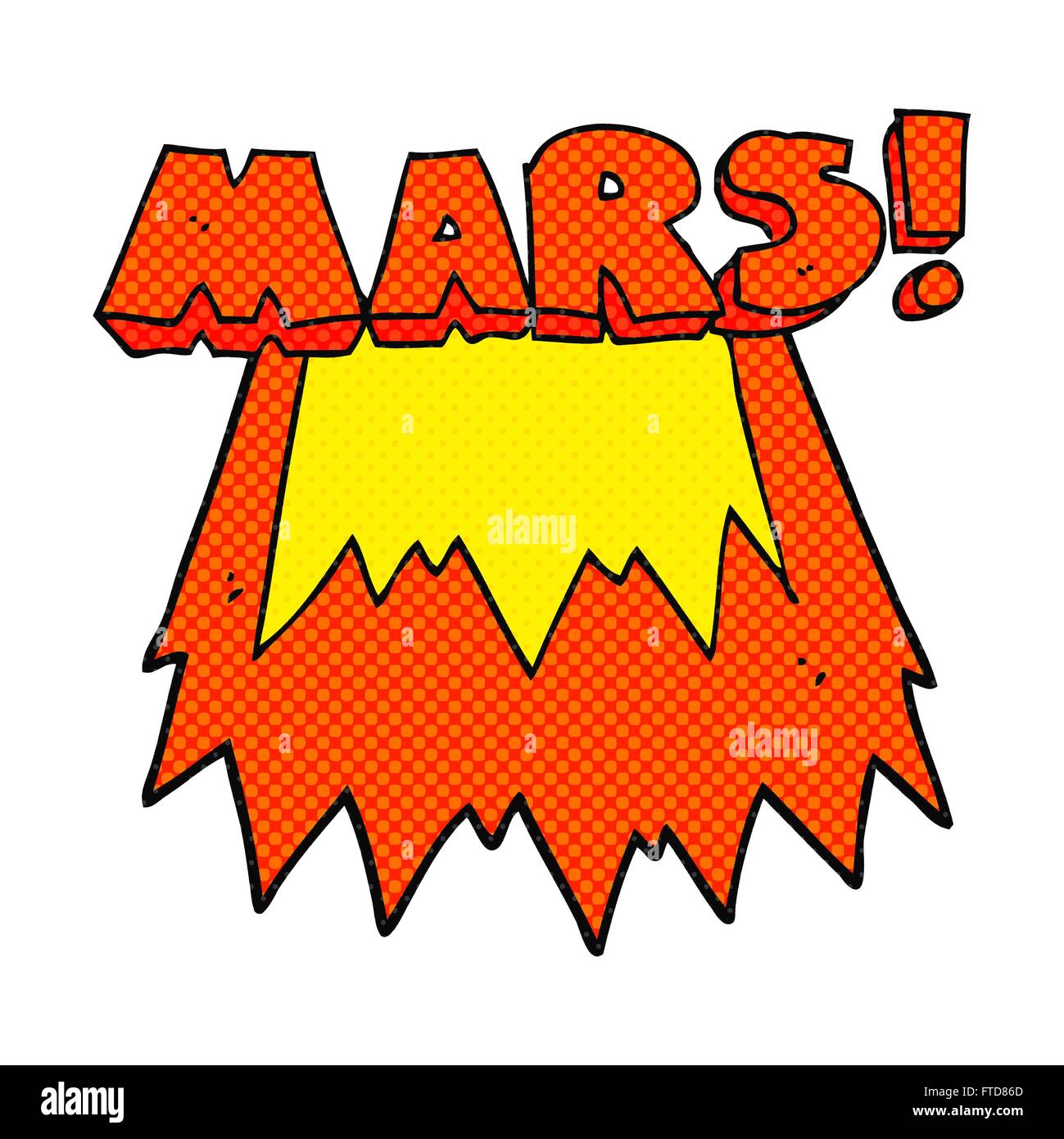 freehand drawn cartoon Mars text symbol Stock Vector Image & Art - Alamy