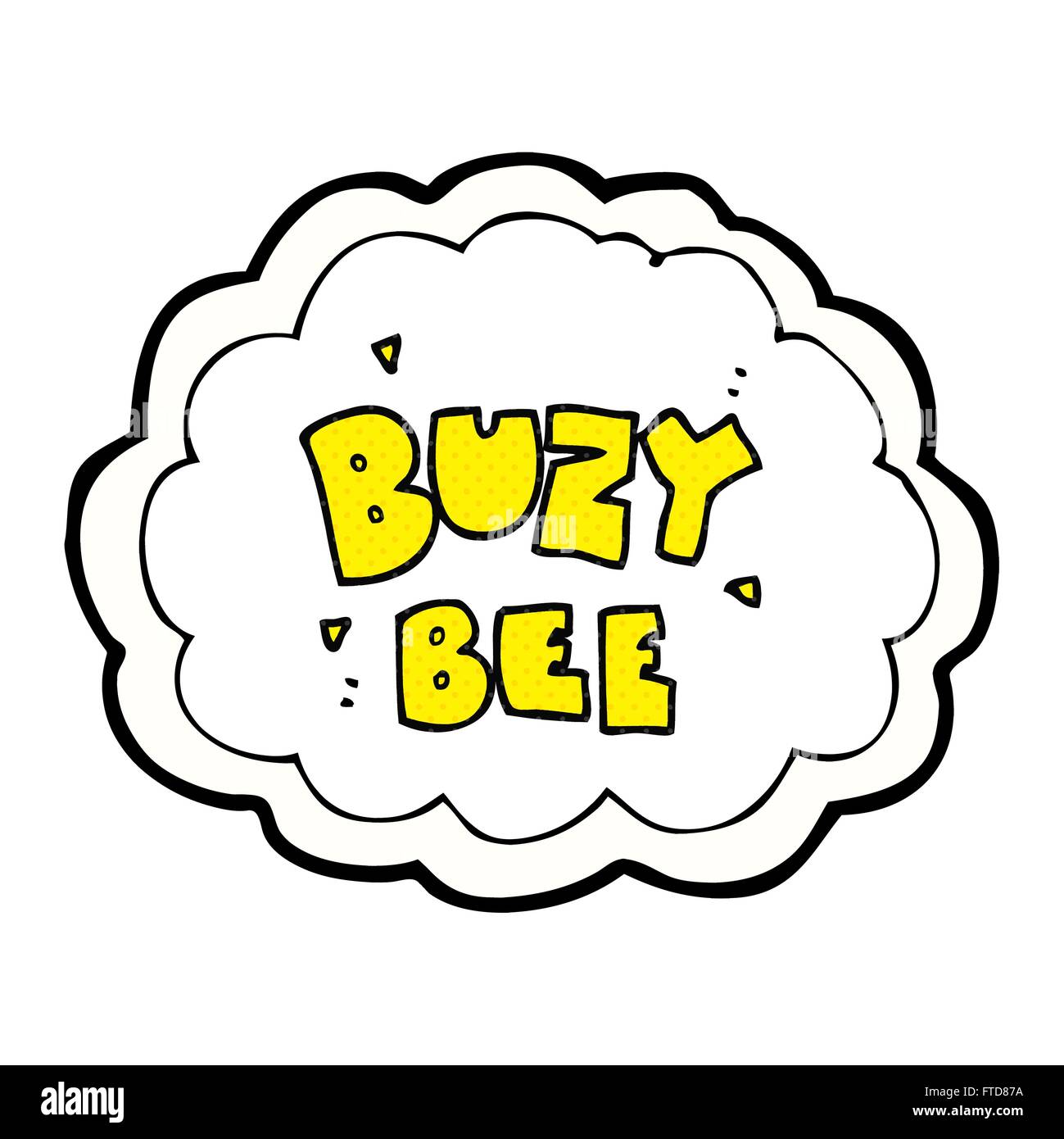 freehand drawn cartoon buzy bee text symbol Stock Vector Image & Art ...