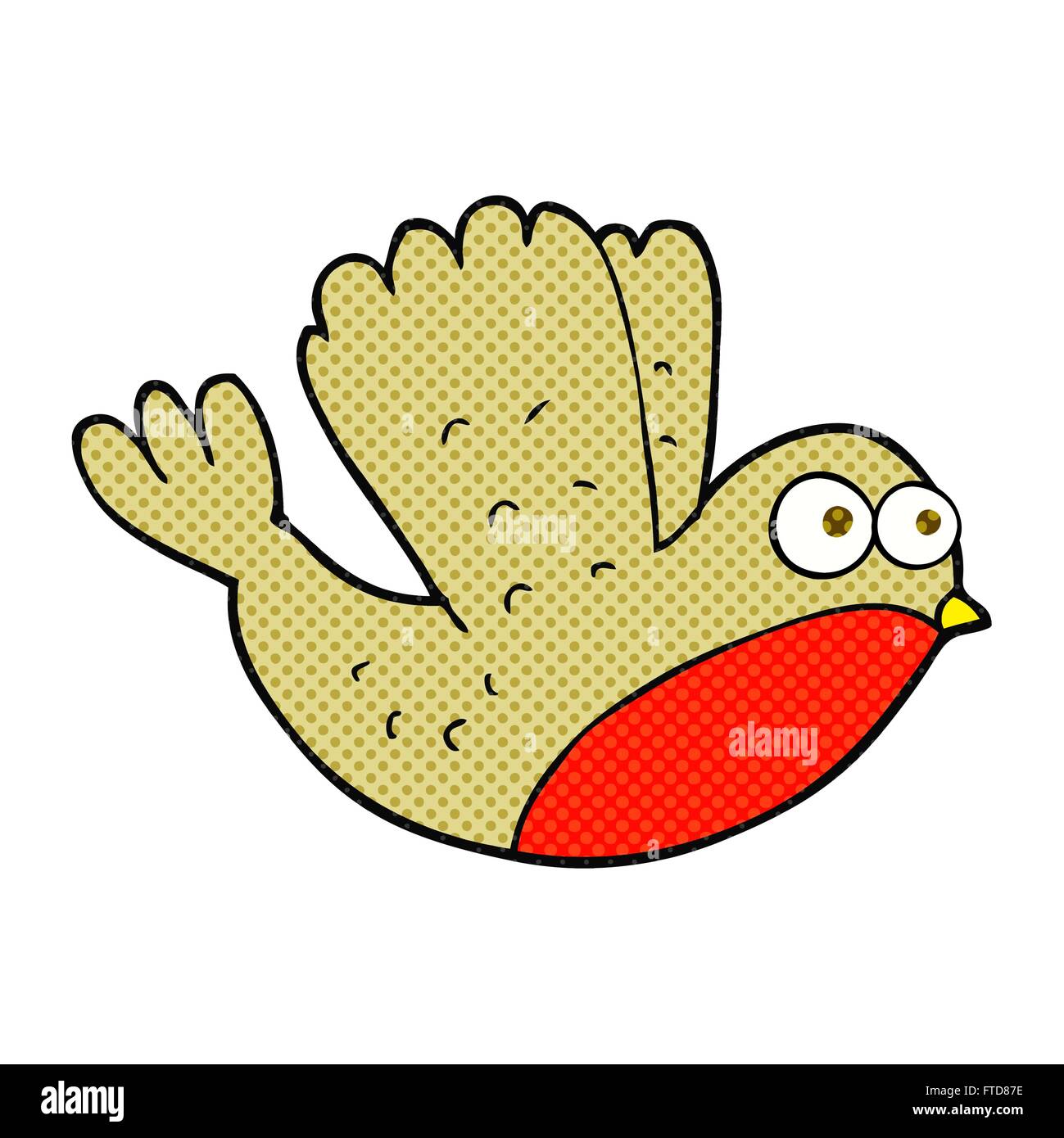 freehand drawn cartoon flying christmas robin Stock Vector Image & Art ...