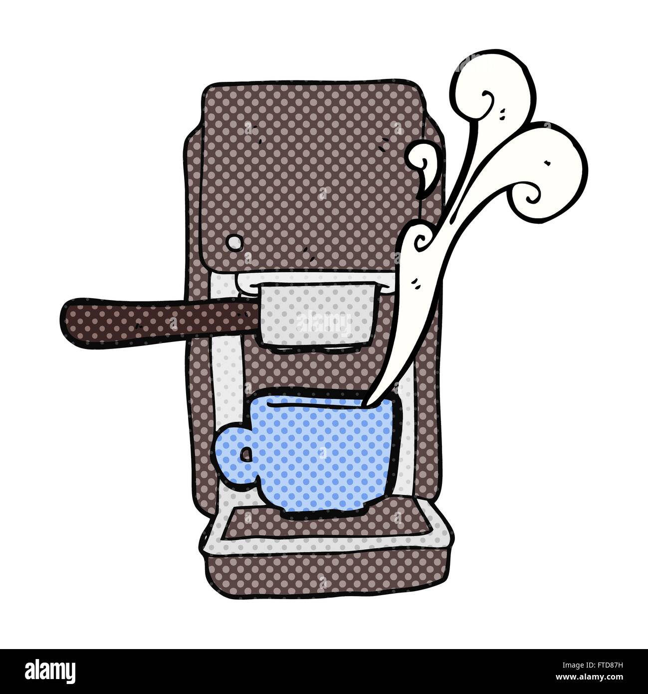 freehand drawn cartoon espresso maker Stock Vector Image & Art - Alamy