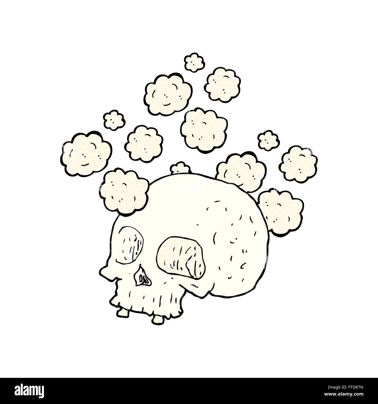 freehand drawn cartoon old skull Stock Vector Image & Art - Alamy
