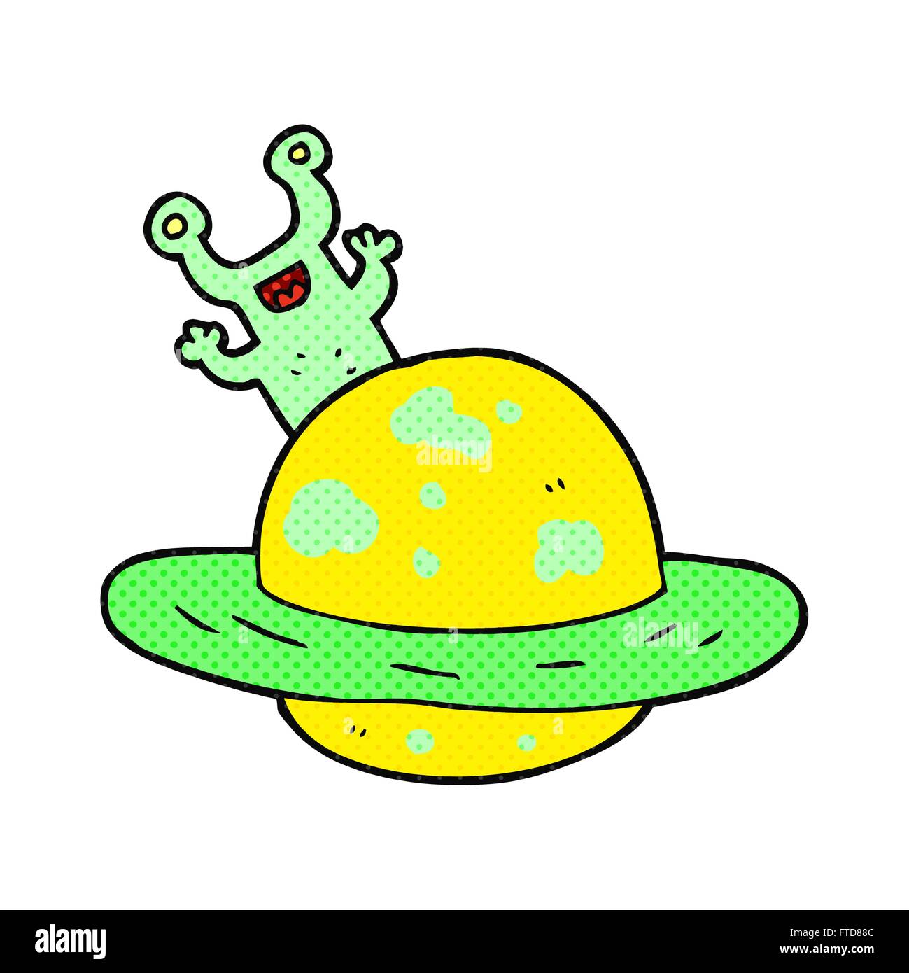 freehand drawn cartoon alien planet Stock Vector Image & Art - Alamy
