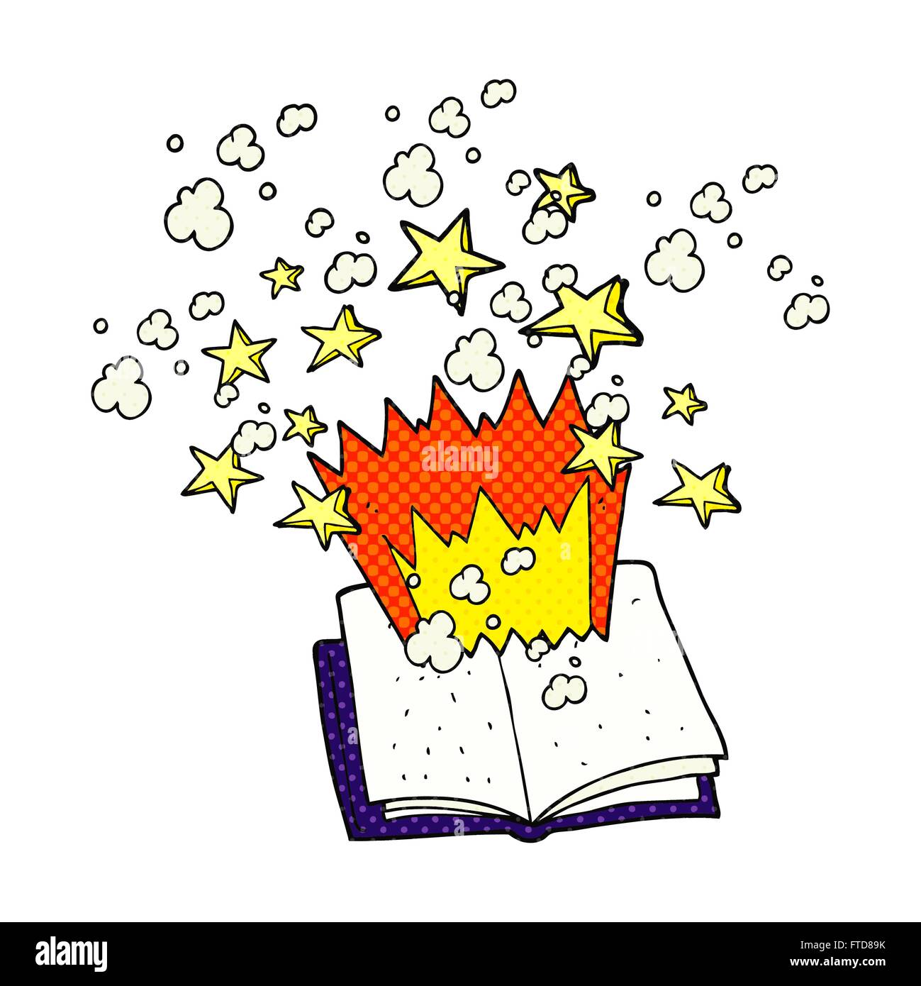 freehand drawn cartoon magic spellbook Stock Vector Image & Art - Alamy