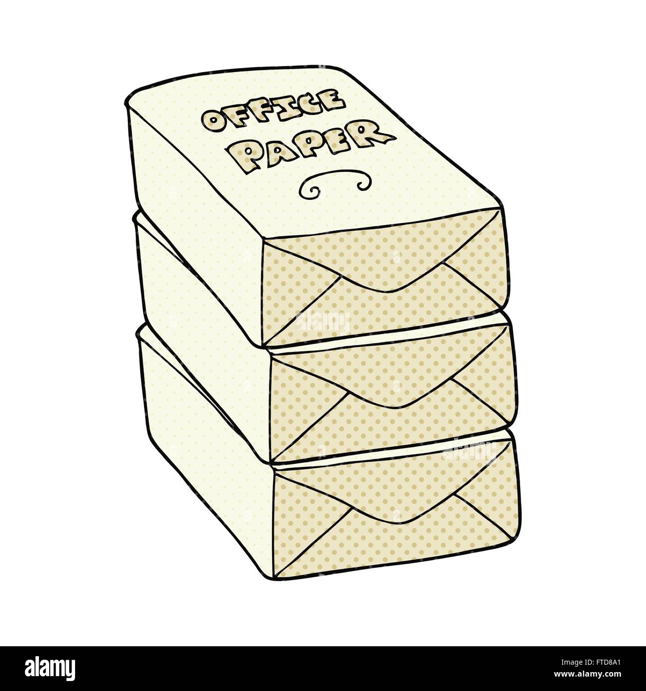 freehand drawn cartoon office paper stack Stock Vector Image & Art - Alamy