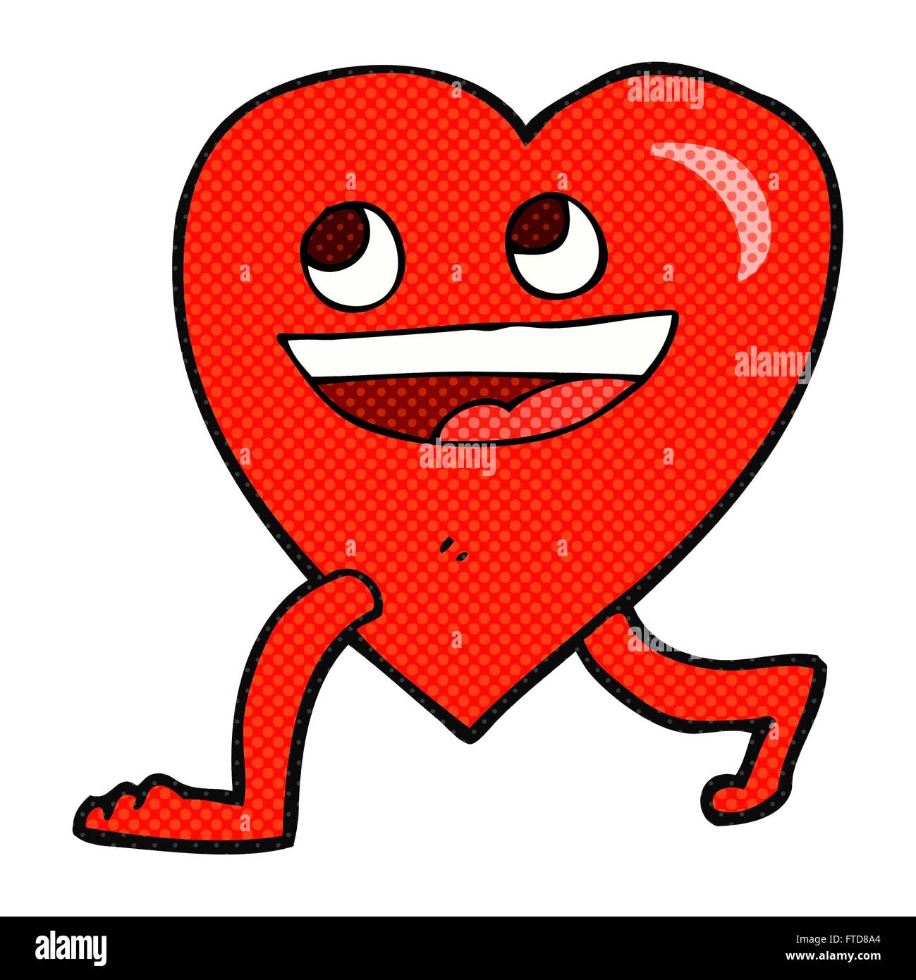 freehand drawn cartoon walking heart Stock Vector Image & Art - Alamy