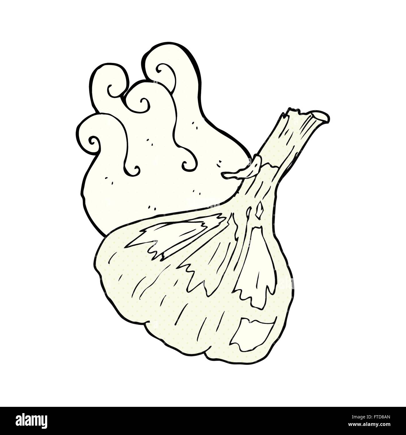 freehand drawn cartoon garlic Stock Vector Image & Art - Alamy