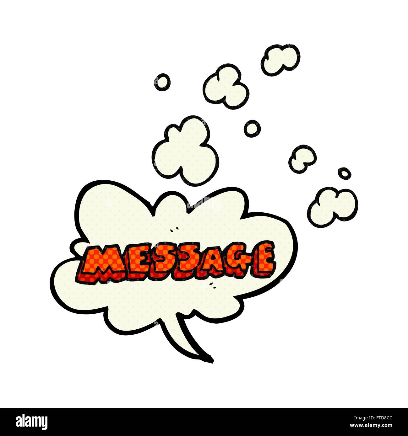 freehand drawn cartoon message text Stock Vector Image & Art - Alamy