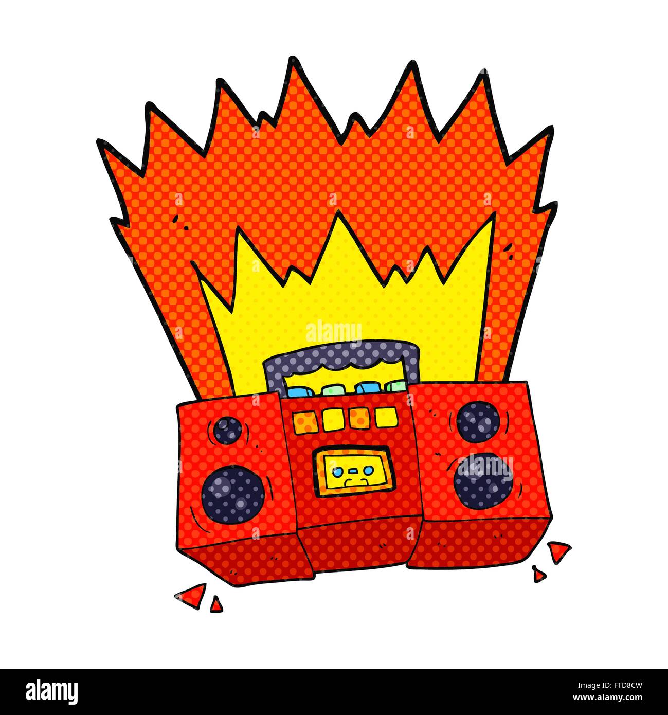 freehand drawn cartoon boom box Stock Vector Image & Art - Alamy