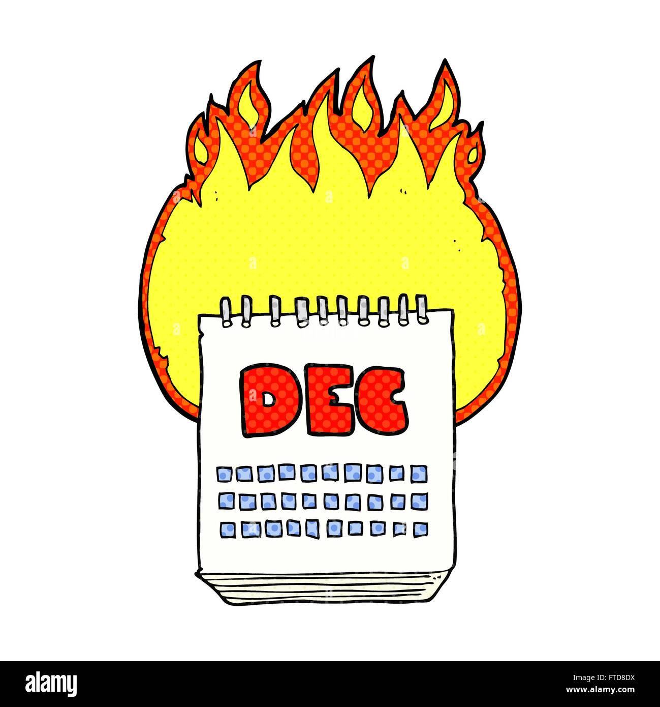 Freehand drawn cartoon calendar showing hi-res stock photography and ...