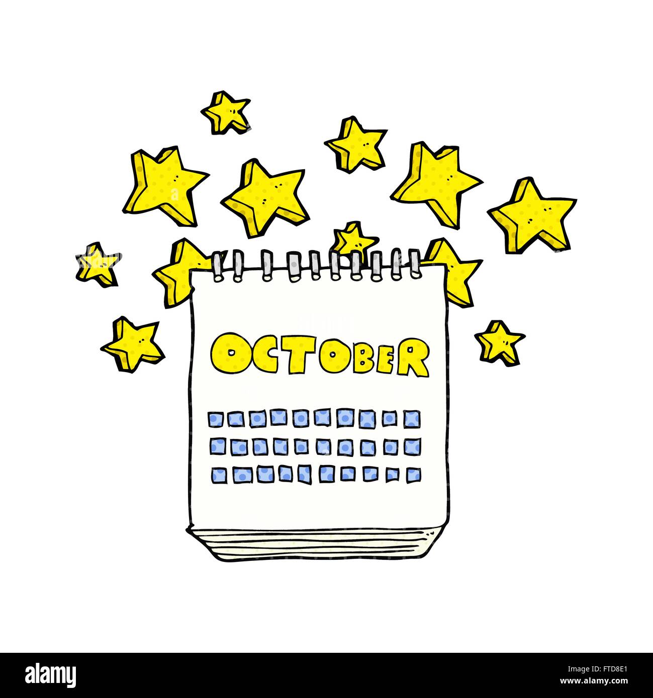 Freehand drawn cartoon calendar showing hi-res stock photography and ...