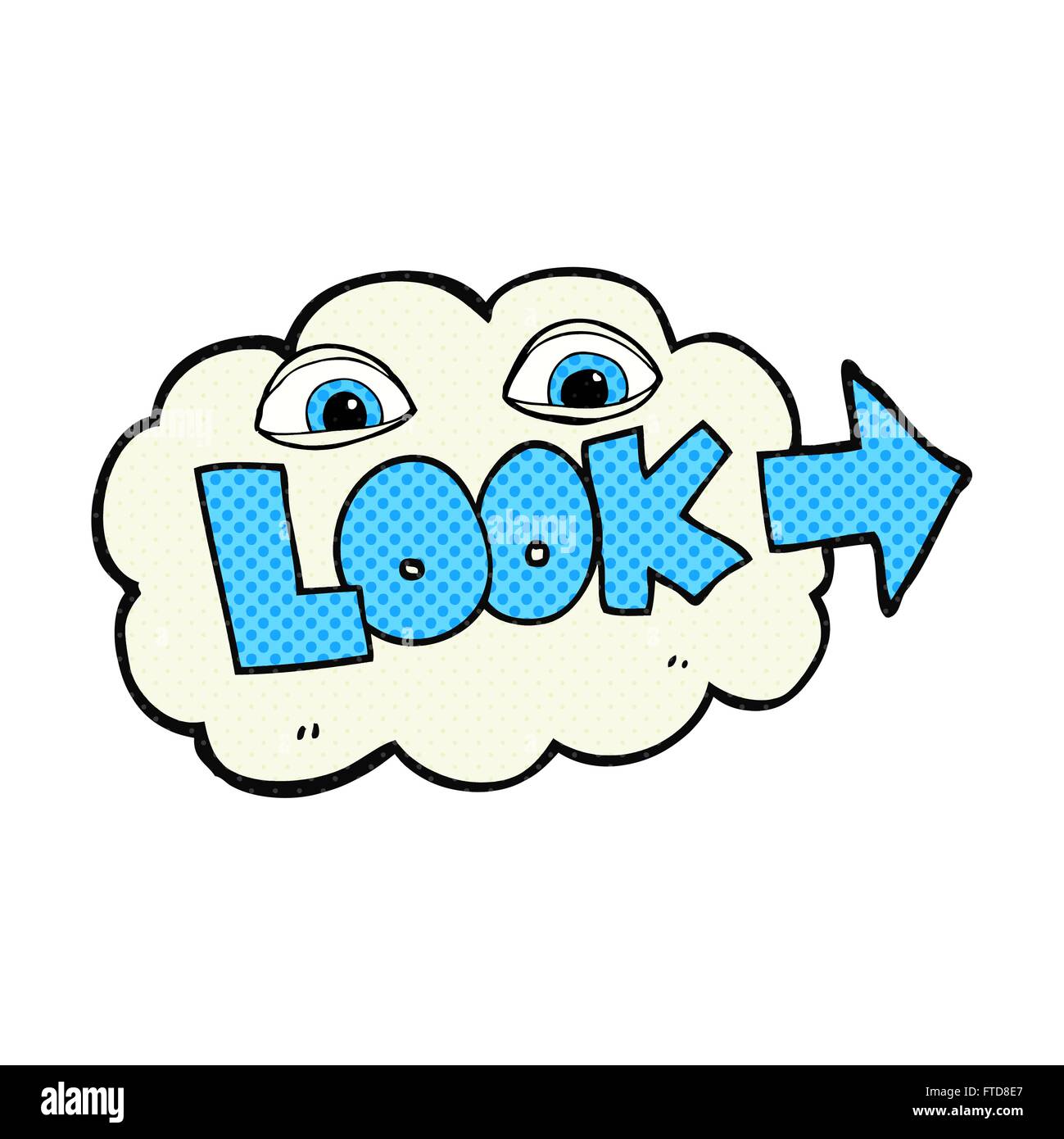 freehand drawn cartoon look pointing sign Stock Vector Image & Art - Alamy