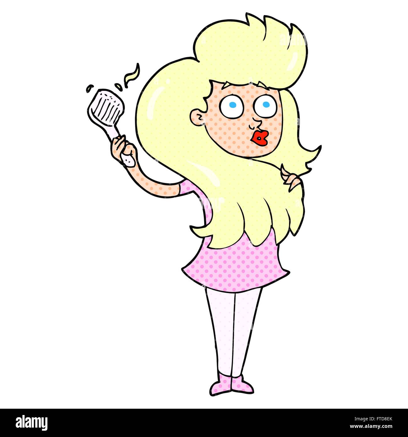 Hand brushing hair Stock Vector Images - Alamy