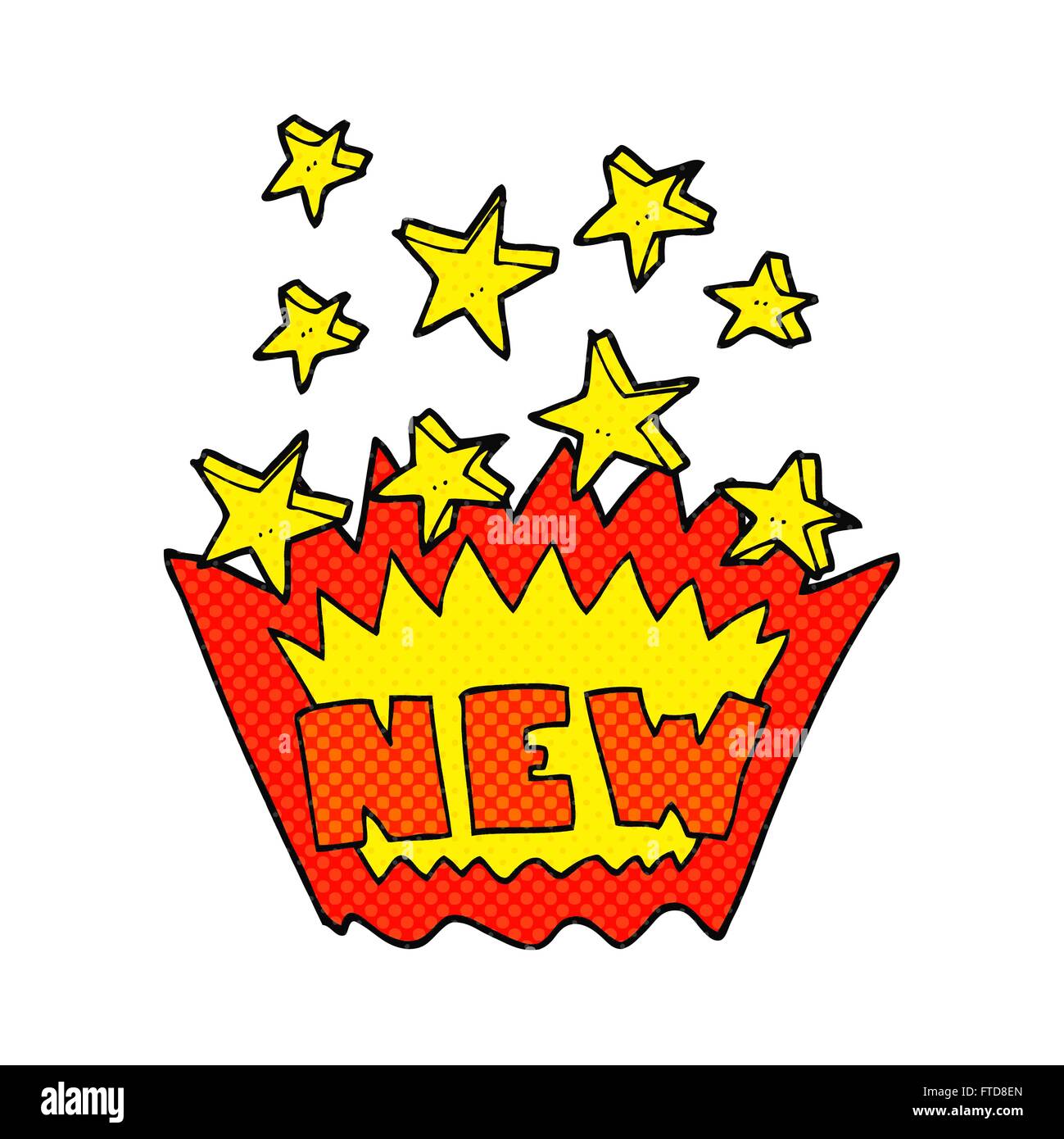 freehand drawn cartoon NEW symbol Stock Vector Image & Art - Alamy